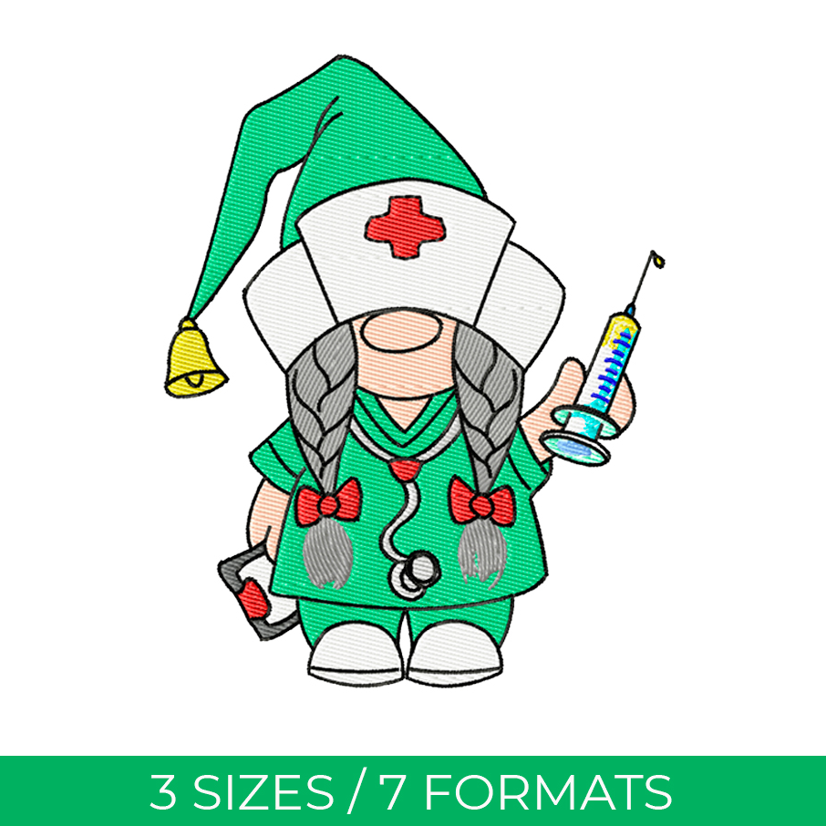 Nurse embroidery design, Digital embroidery, Embroidery file | Inspire ...