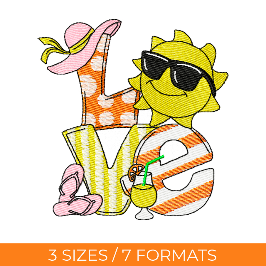 Summer embroidery design, Embroidery file, Pes embroidery de | Inspire ...