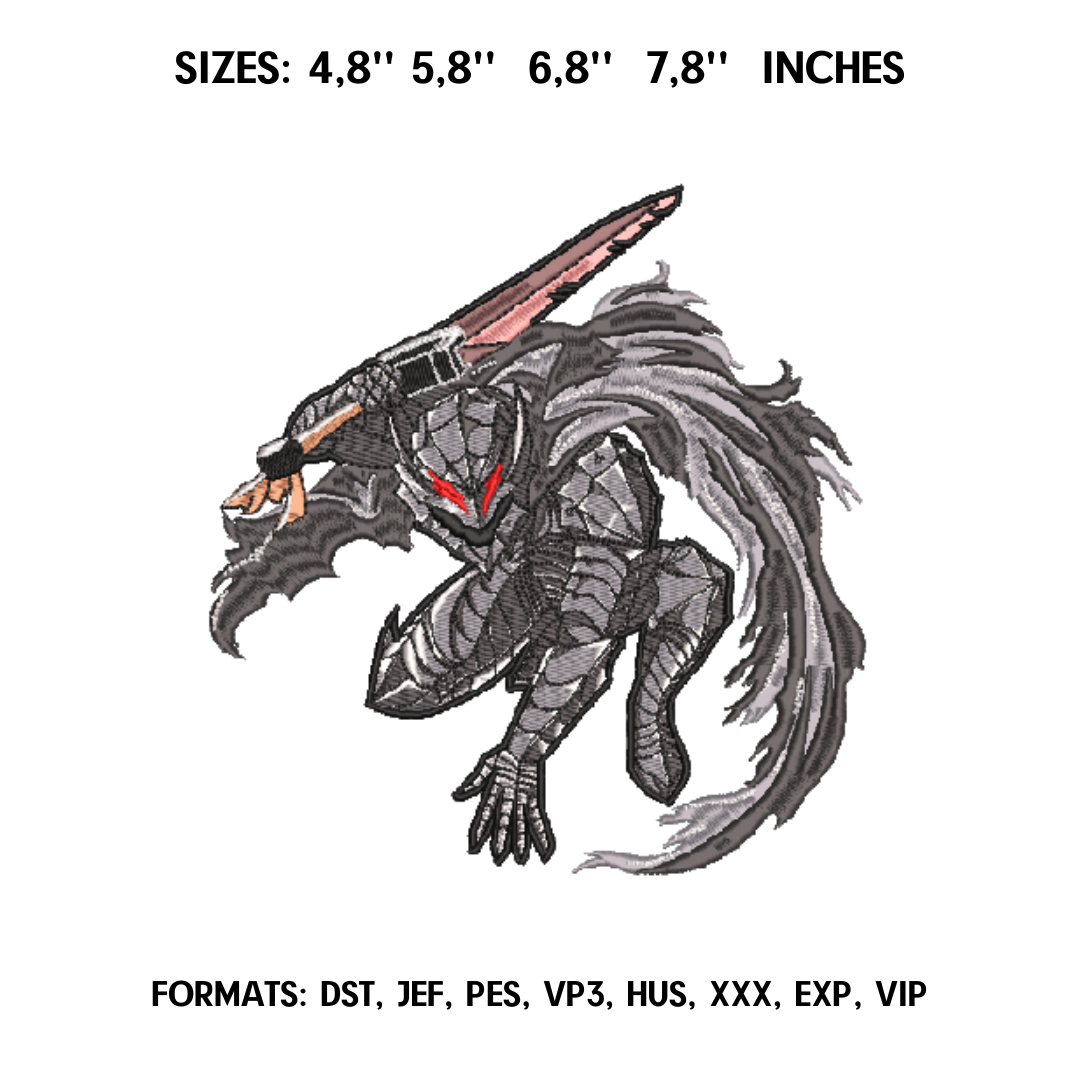 Guts Berserk Demon Embroidery Design File / Berserk Anime Em - Inspire ...