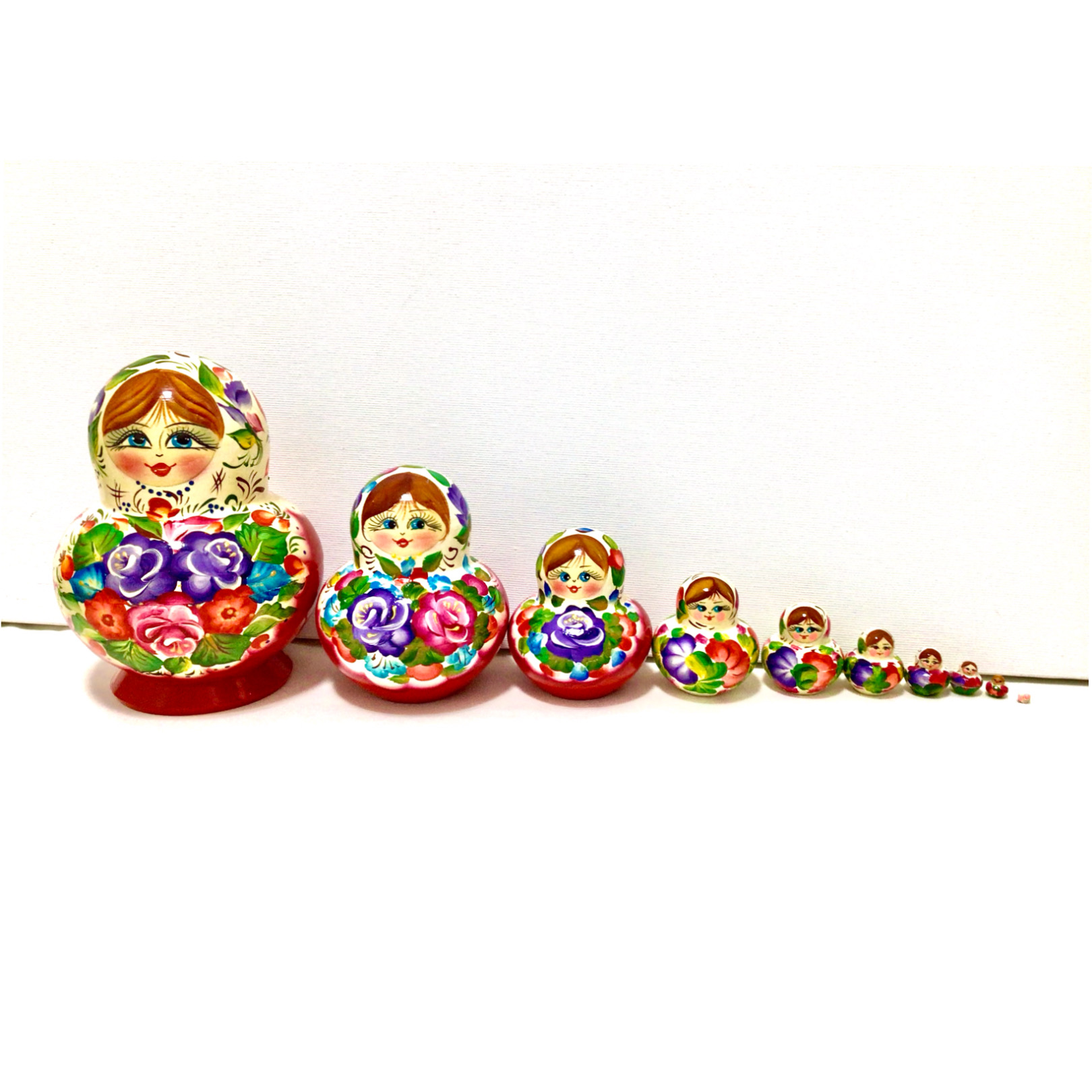 Matryoshka Russian 10 piece Nesting DollsRussian Wooden Toys | Inspire ...