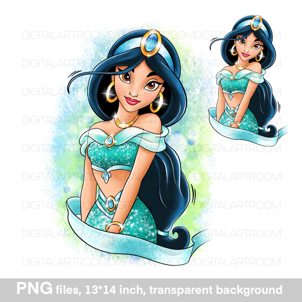 Cartoon Arabian princess, PNG sublimation design | Inspire Uplift