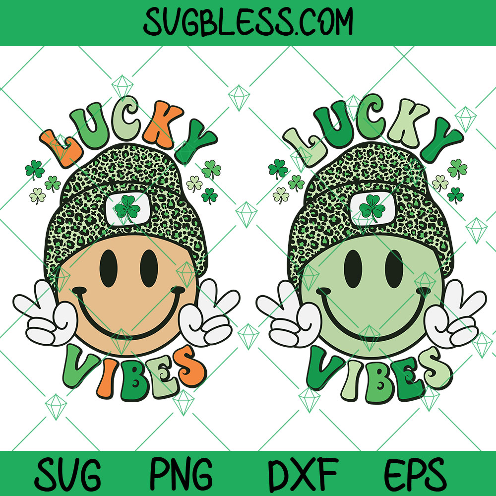 Lucky Vibes Png, Retro Smiley Face Png, St. Patrick's Day Pn | Inspire ...