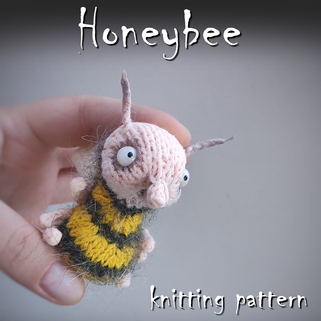 Honeybee knitting pattern, cute toy knitting pattern, insect | Inspire ...