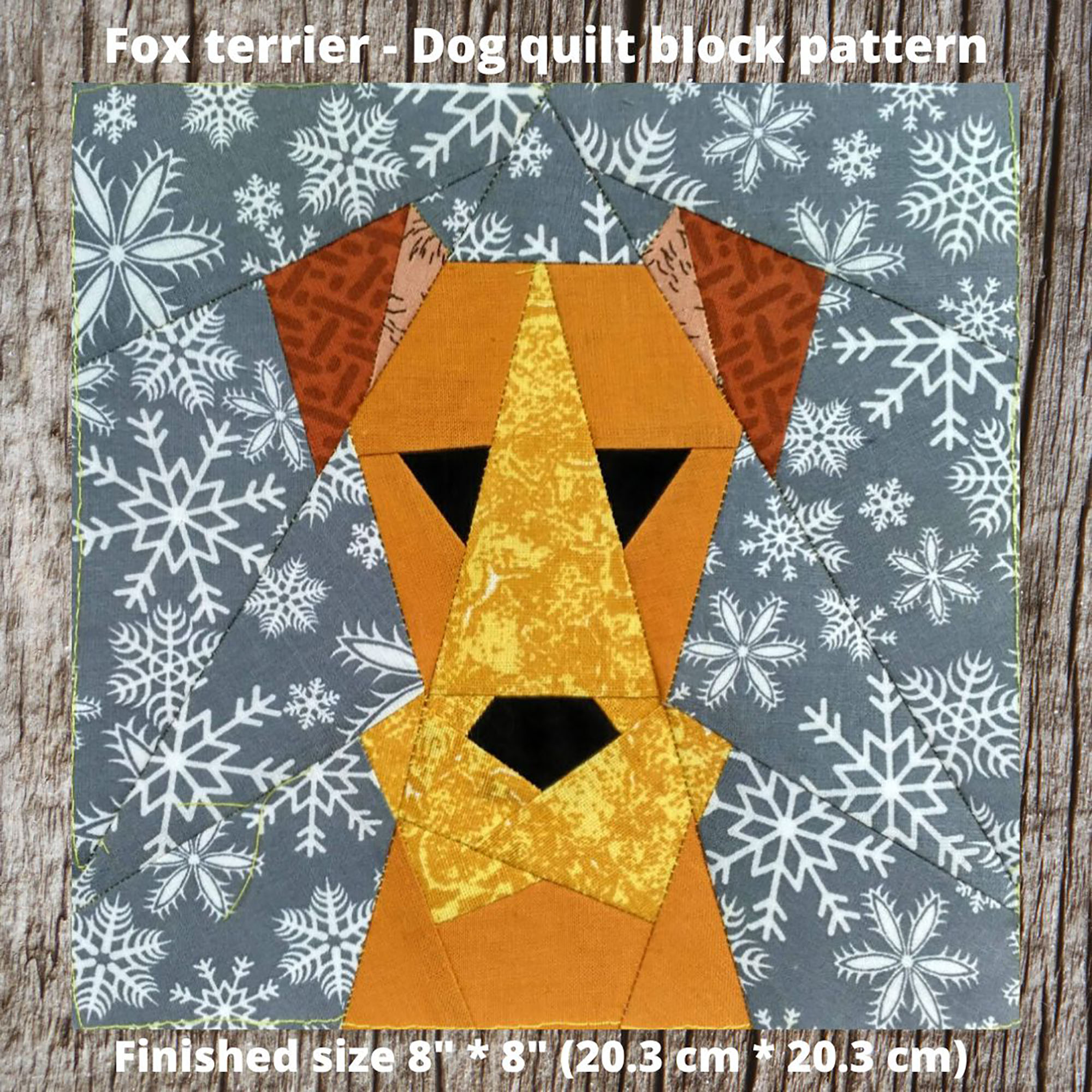 Fox terrier quilt block pattern in technology Paper Piecing | Inspire ...