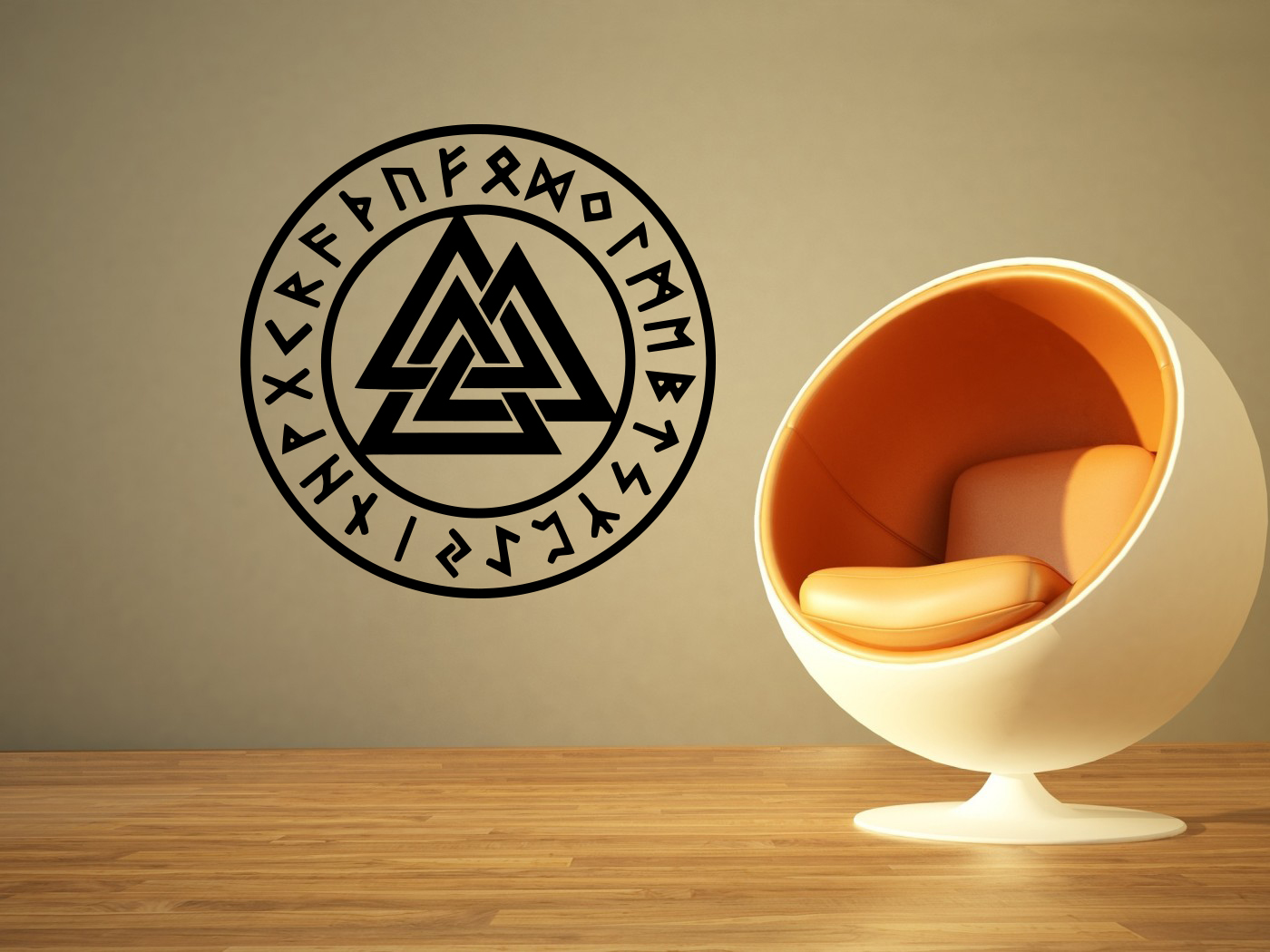 Valknut Sticker, Ancient Scandinavian Symbol, Wall Sticker V - Inspire ...