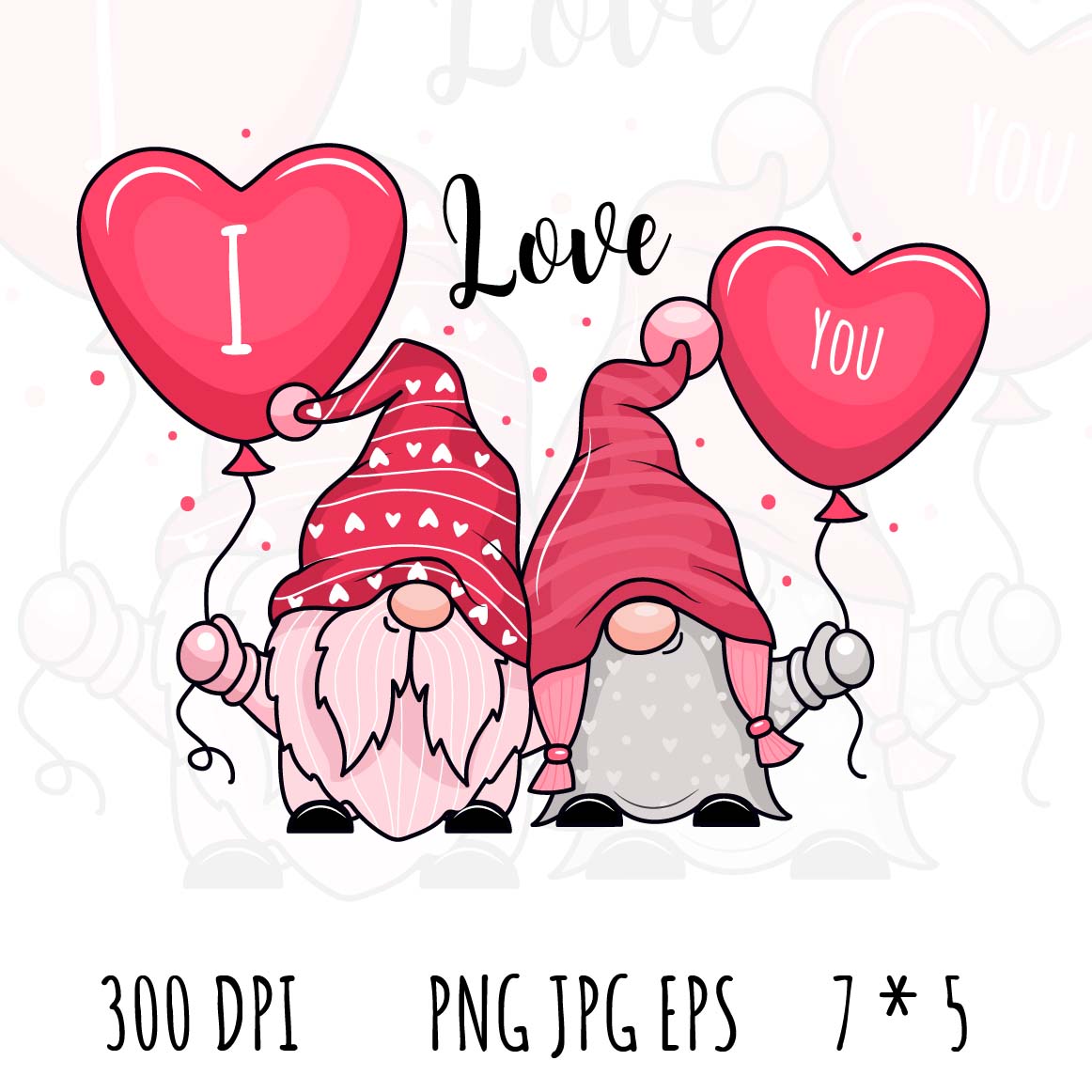 Valentine gnomes PNG, Valentine gnomes clip art, Valentine | Inspire Uplift