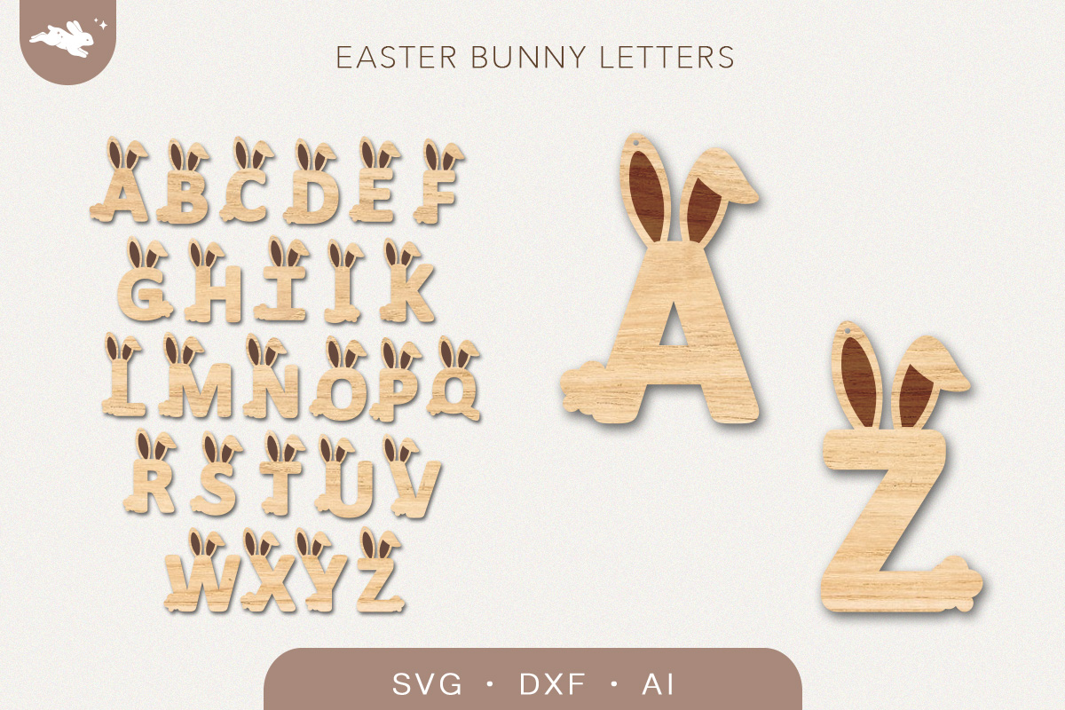 Easter bunny letters svg, Easter bunny ears svg bundle | Inspire Uplift