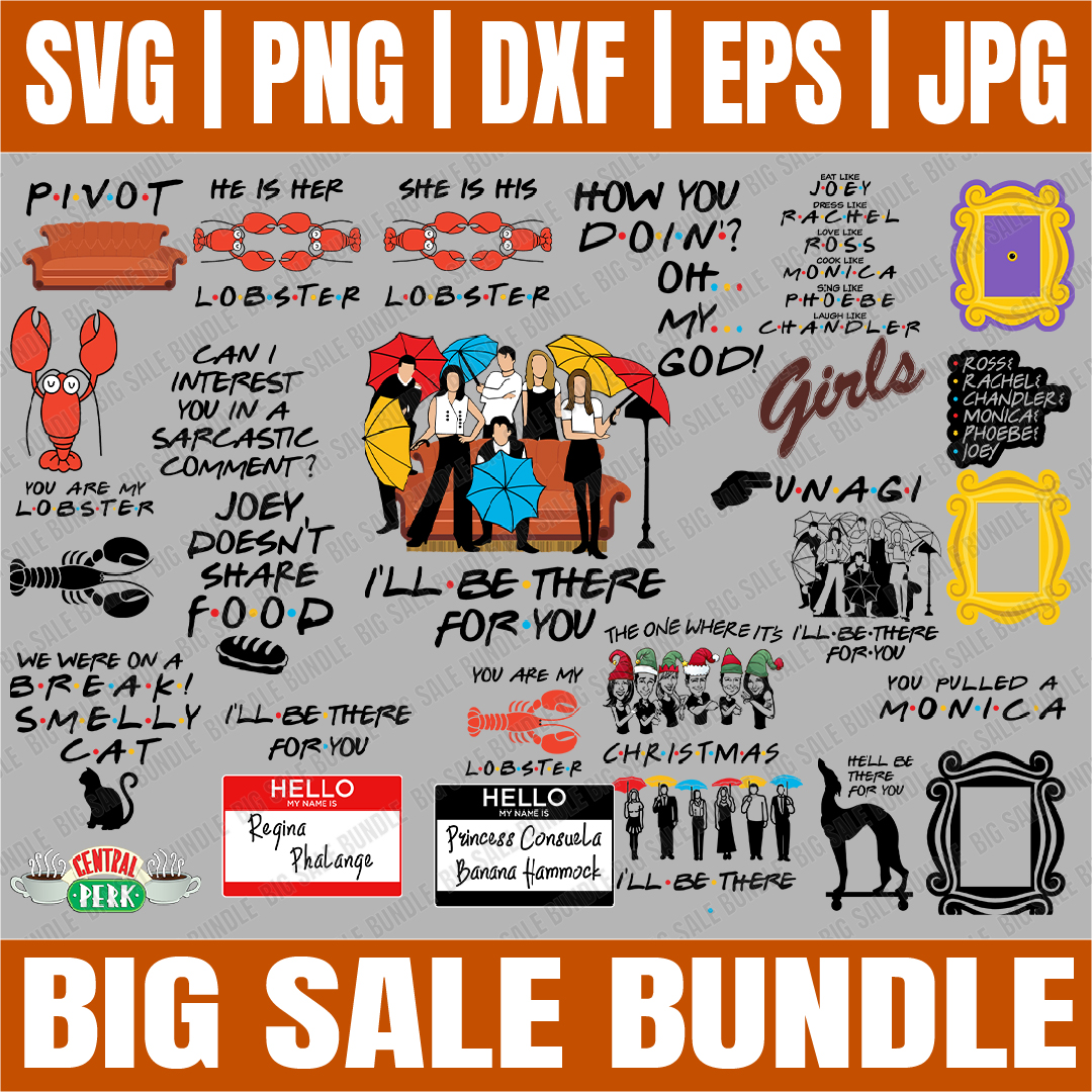Bundle 37 Files Friends Tv Show Svg, Friends Tv Show Svg, Fr | Inspire Uplift
