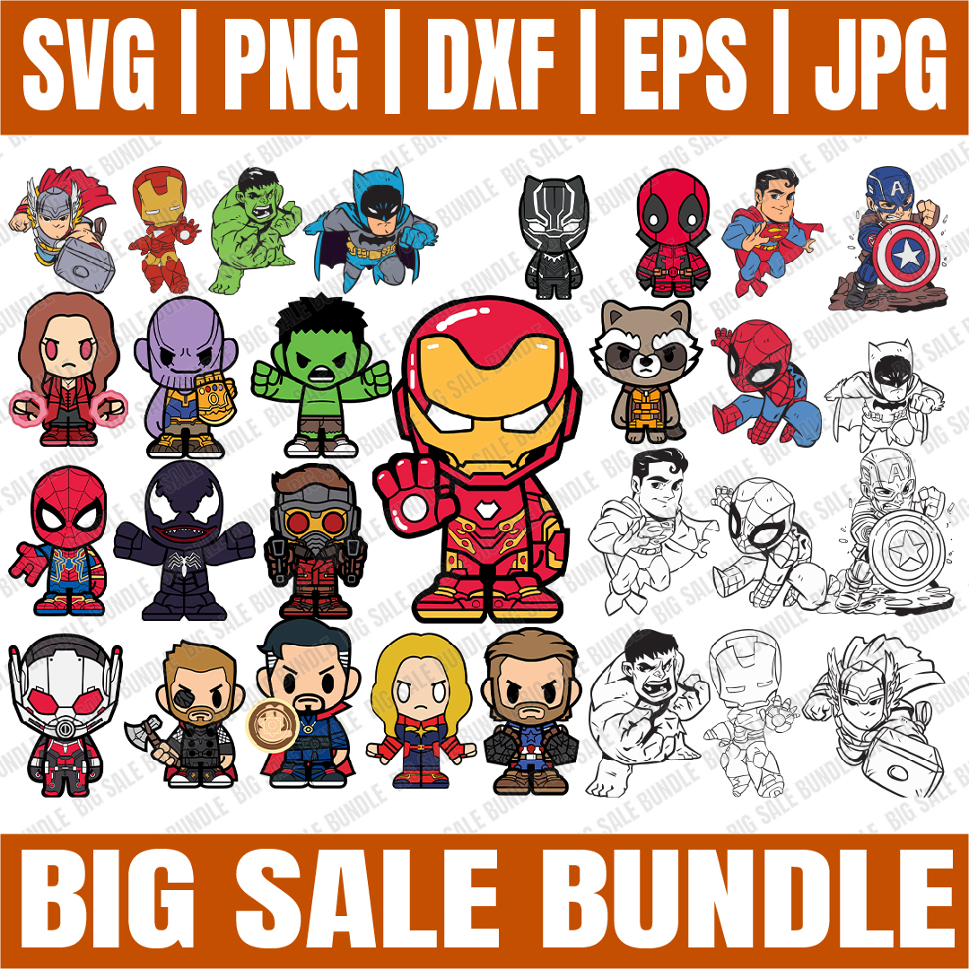 Bundle 44 Files Marvels SVG, Superhero Svg, Avengers Svg, Sp - Inspire ...