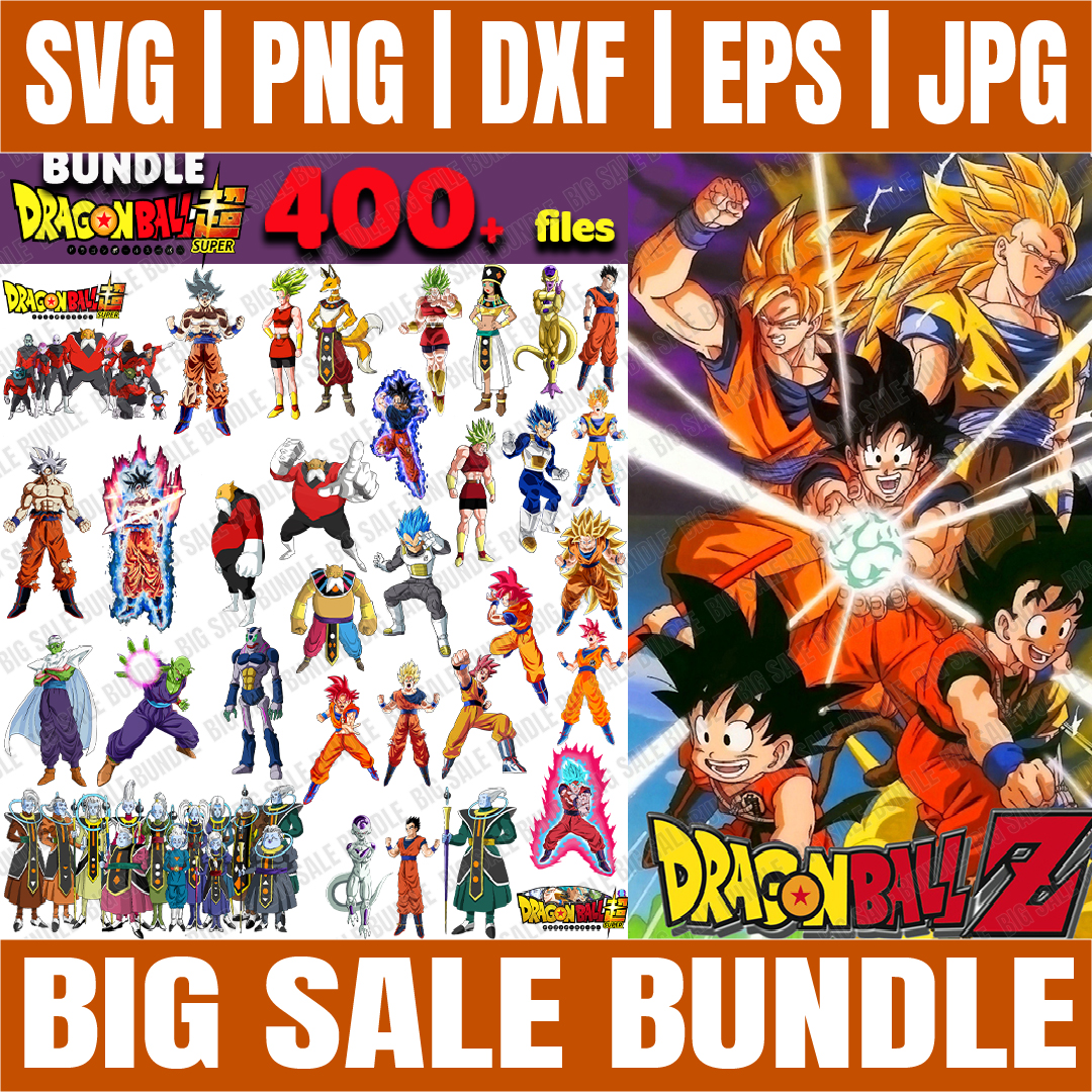 Bundle 400 Files Dragon Ball Svg, Goku Png, Goku Svg, Dragon - Inspire ...