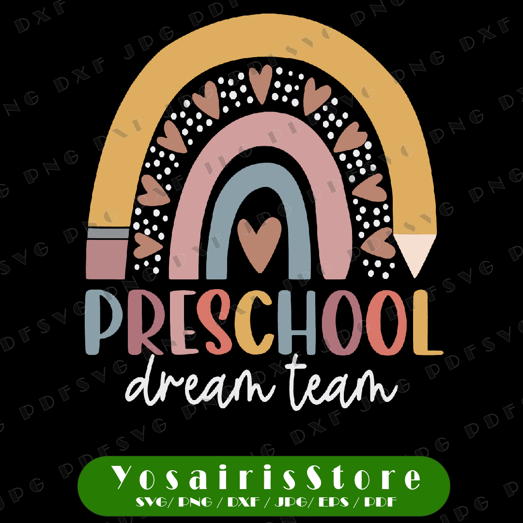 Preschool Dream Team svg, Leopard Rainbow Svg, Teacher Inspi | Inspire ...