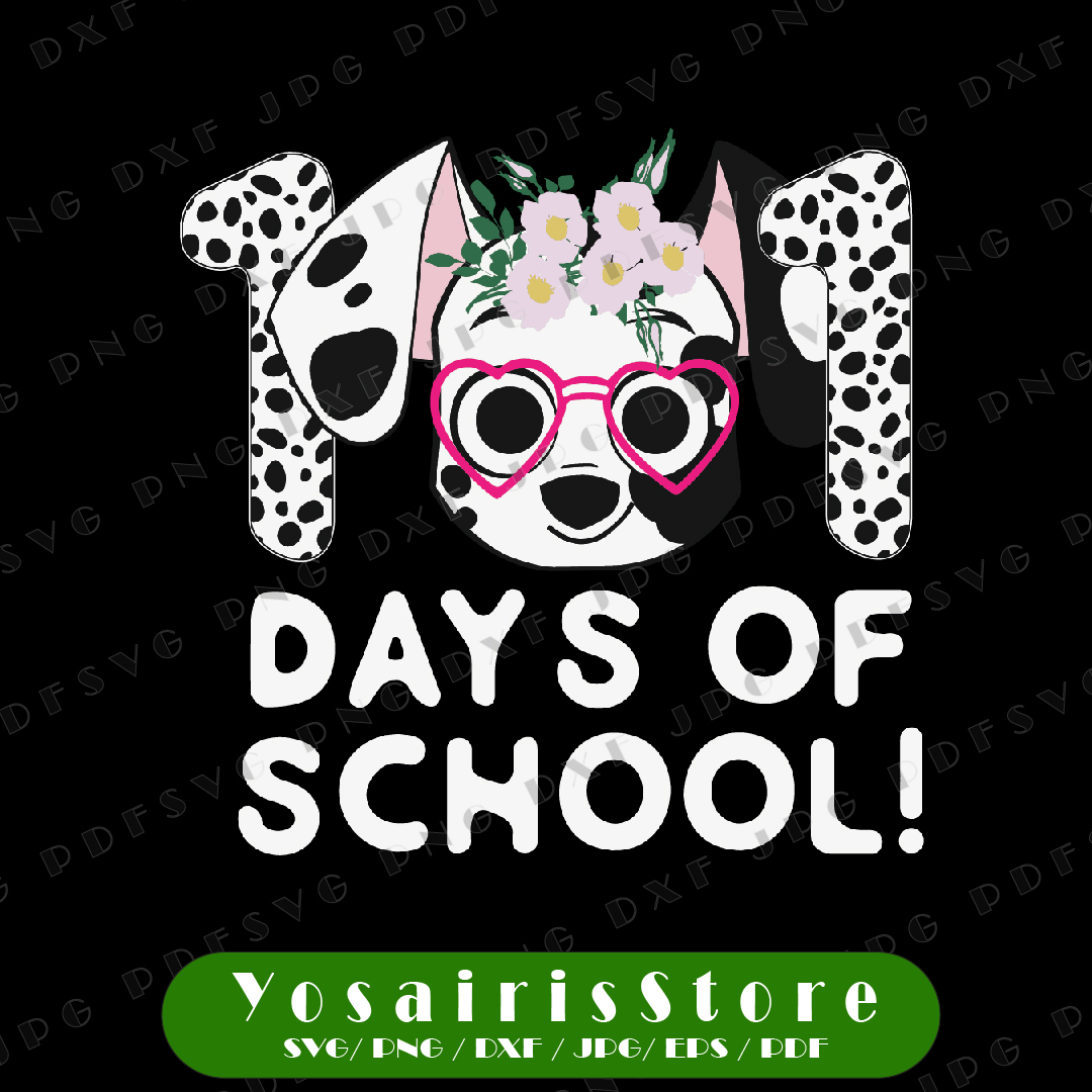 101 Days Of School Svg, 101 Days of School Dalmatian Svg, Sc - Inspire ...