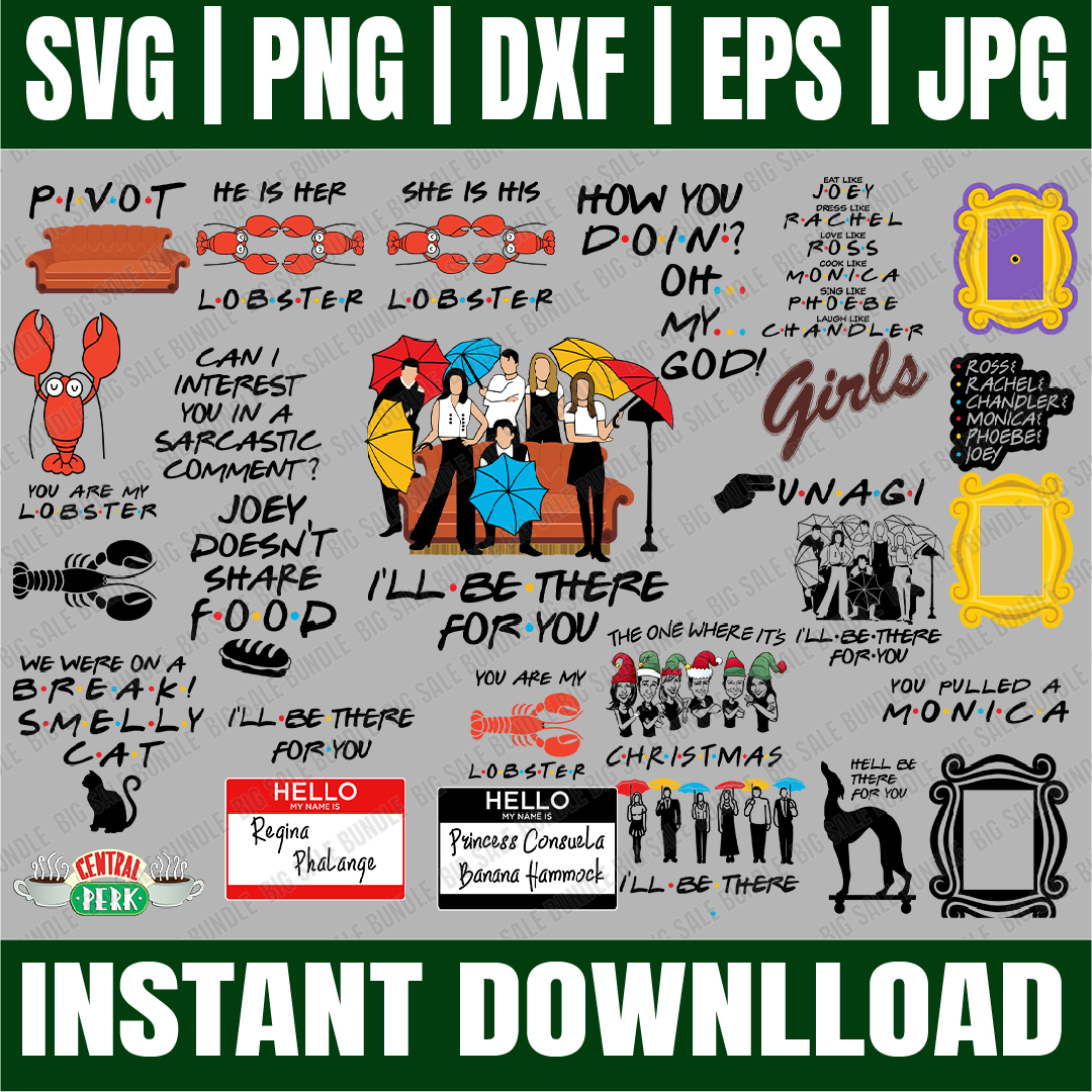 Bundle 37 Files Friends Tv Show Svg, Friends Tv Show Svg, Fr | Inspire Uplift