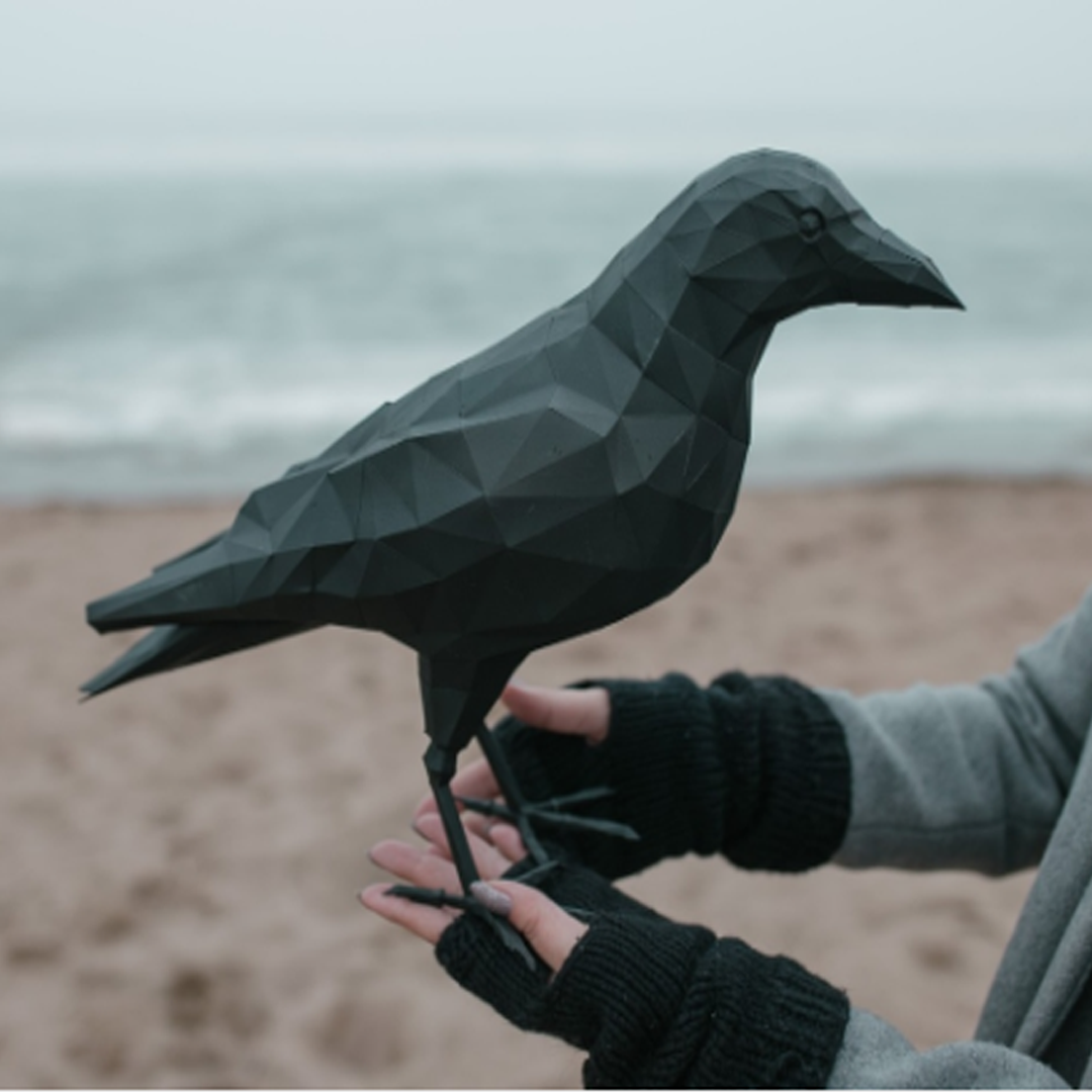Papercraft crow, Digital template for printing and cutting ( | Inspire ...