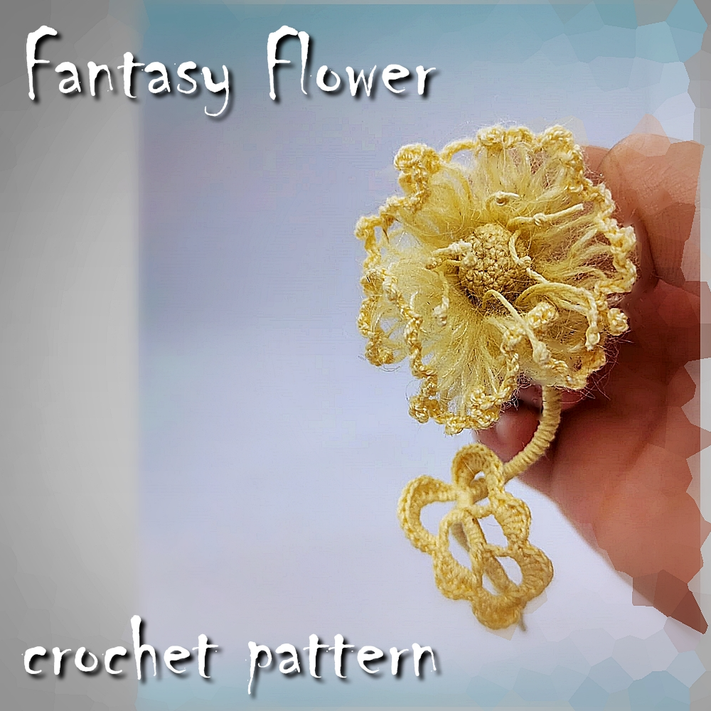 Fantasy flower crochet pattern, crochet flower brooch guide | Inspire ...