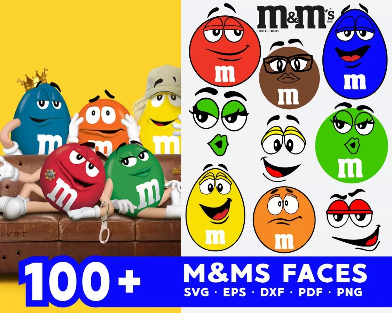 M and M'S SVG Cut Files, M and M'S Layered, Cricut Files | Inspire Uplift