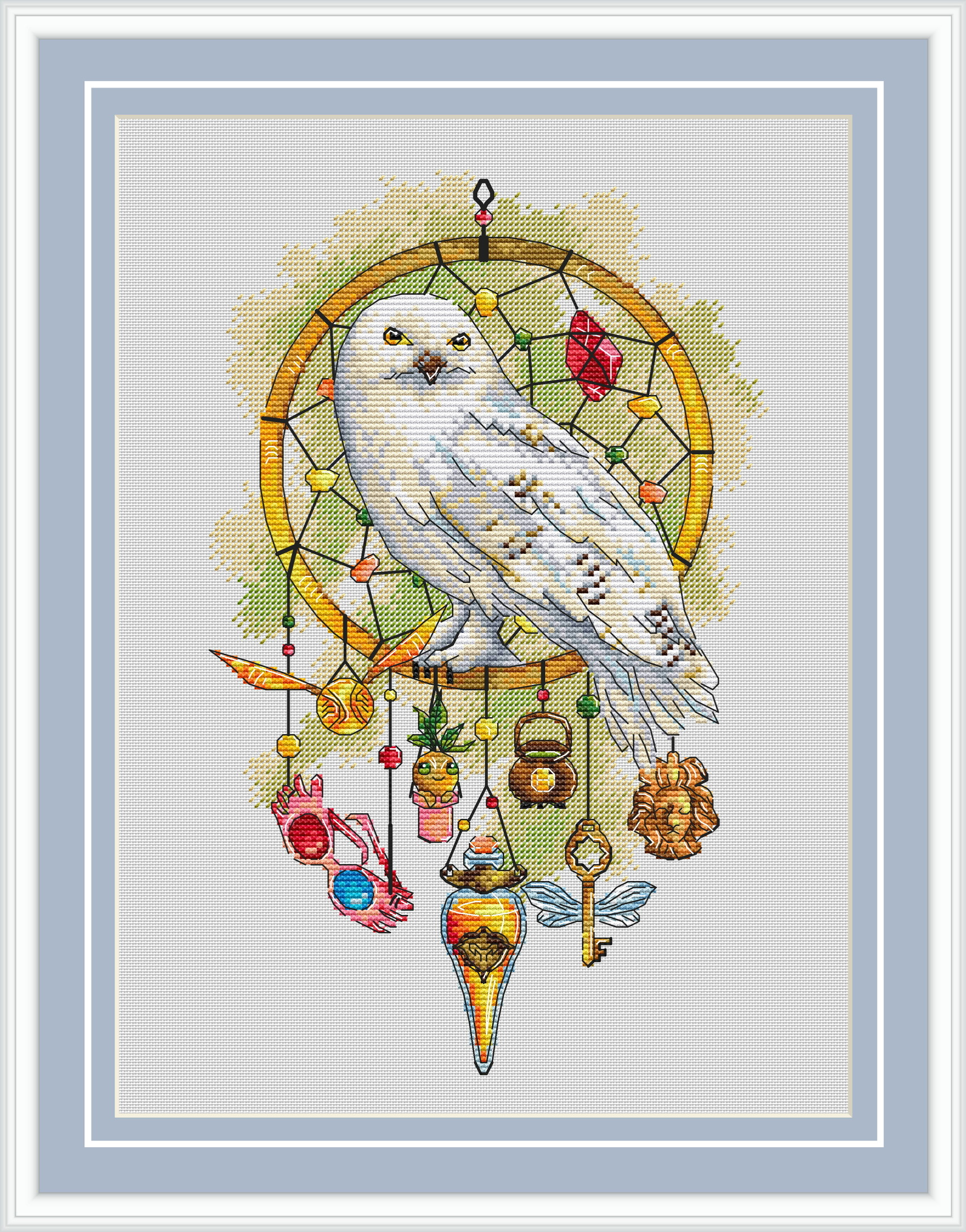 Dream Catcher Cross Stitch Pattern Owl Cross Stitch Pattern | Inspire ...