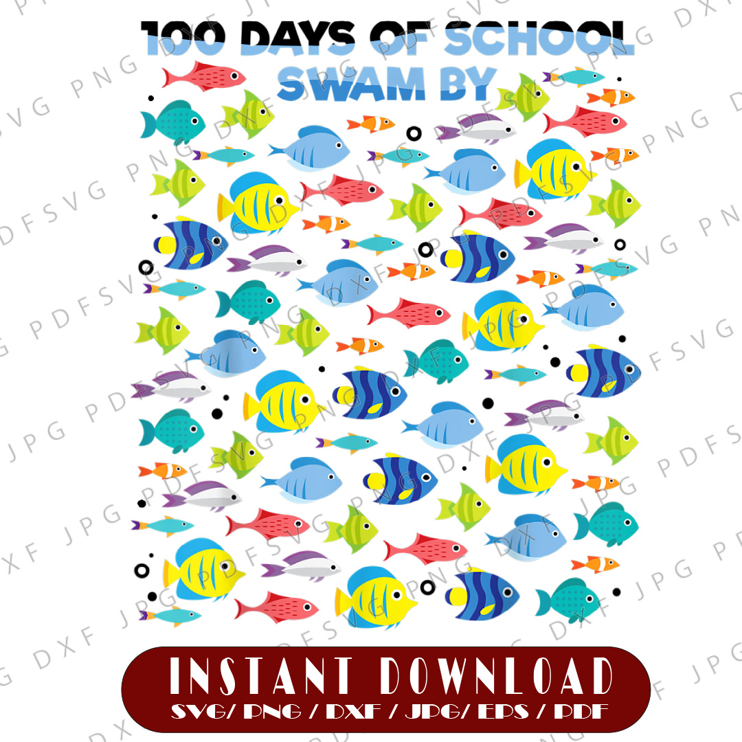 Fish 100 Days Of School Png, Fisher Teacher Boy Girl Png, 10 | Inspire ...