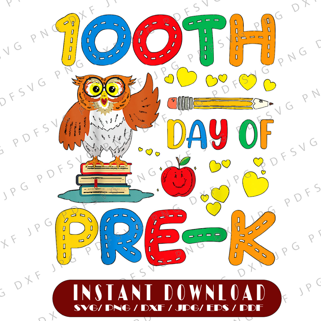 100th Day Of School Png, Cute Owl Png, 100 Days Smarter Png, | Inspire ...