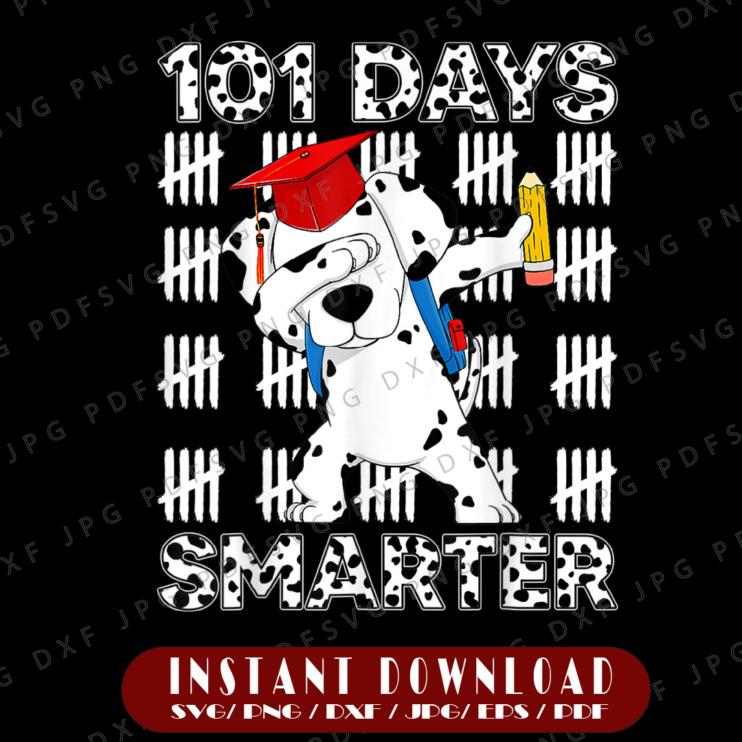 101 Days Of School Dalmatian Dog Png, 100 Days Smarter Teach | Inspire ...