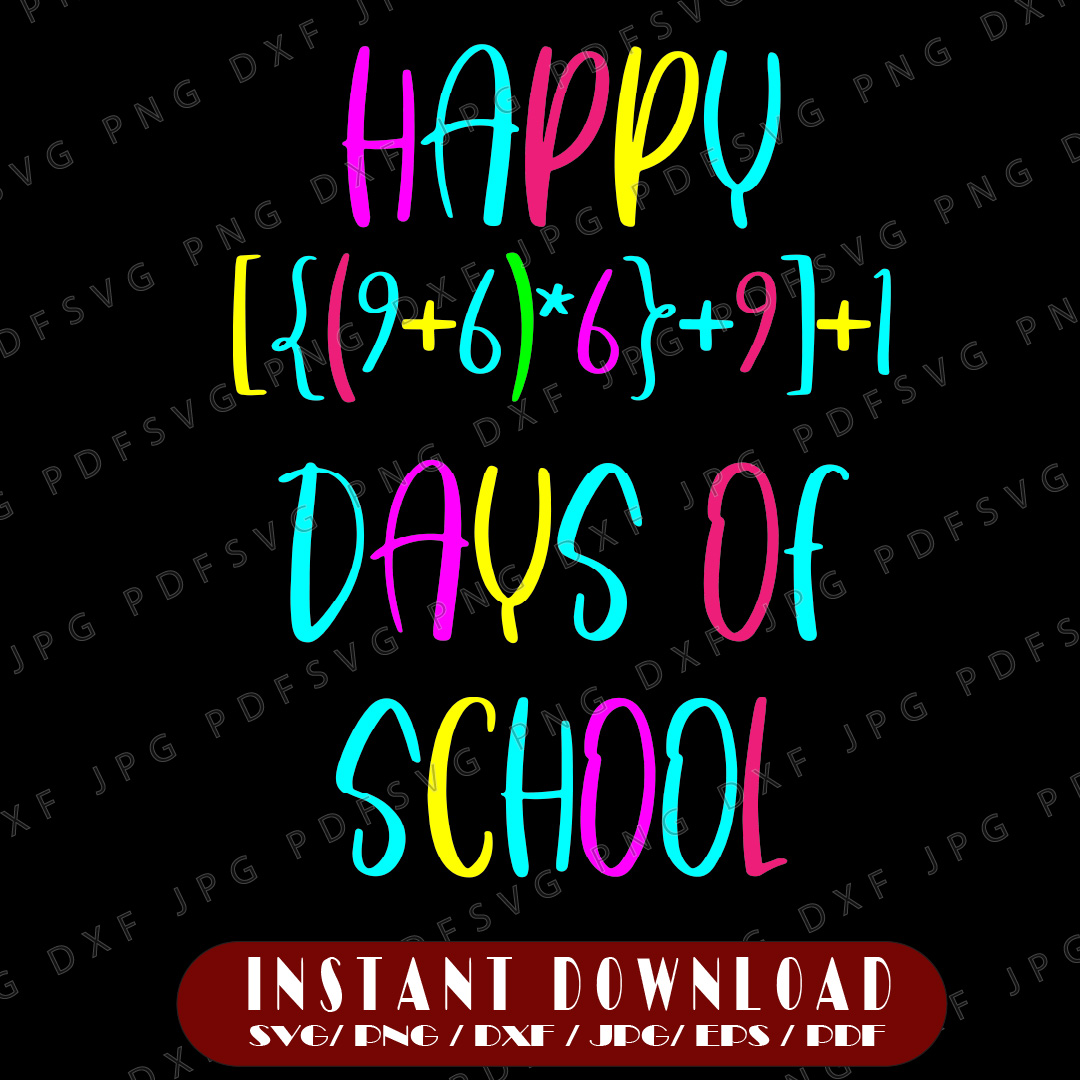 Happy 100 Days Of School SVG, Math Formula 100 Days Of Schoo - Inspire ...