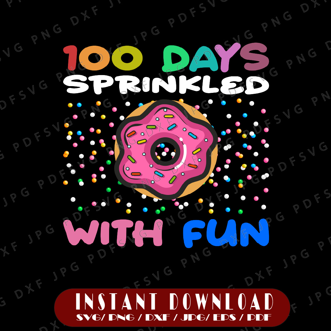 100 Days of School|Sprinkled with Fun| Donuts| PNG| Fun Scho - Inspire ...