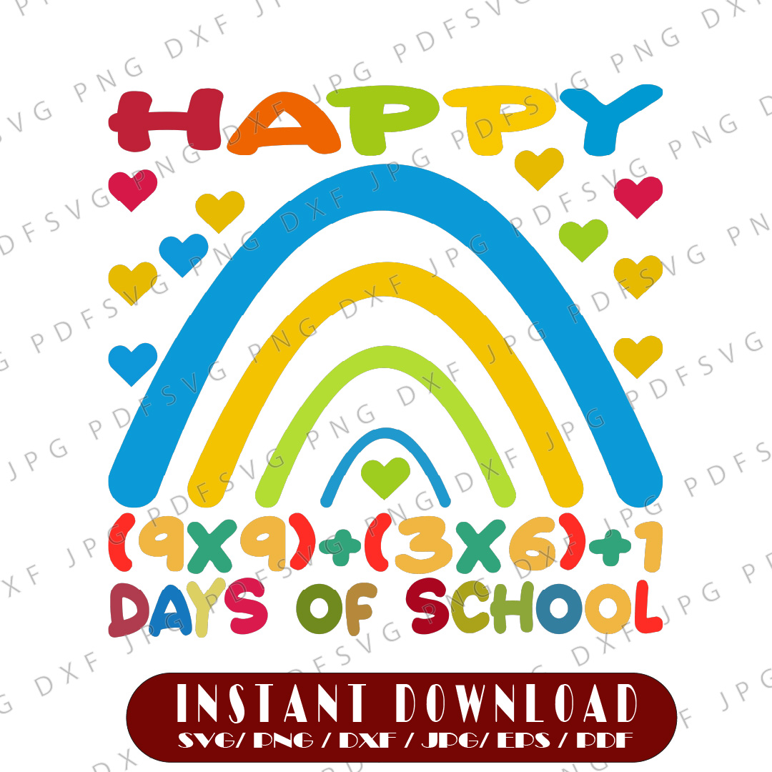Math Formula 100 Days Of School Rainbow SVG, 100 Days of Sch | Inspire ...