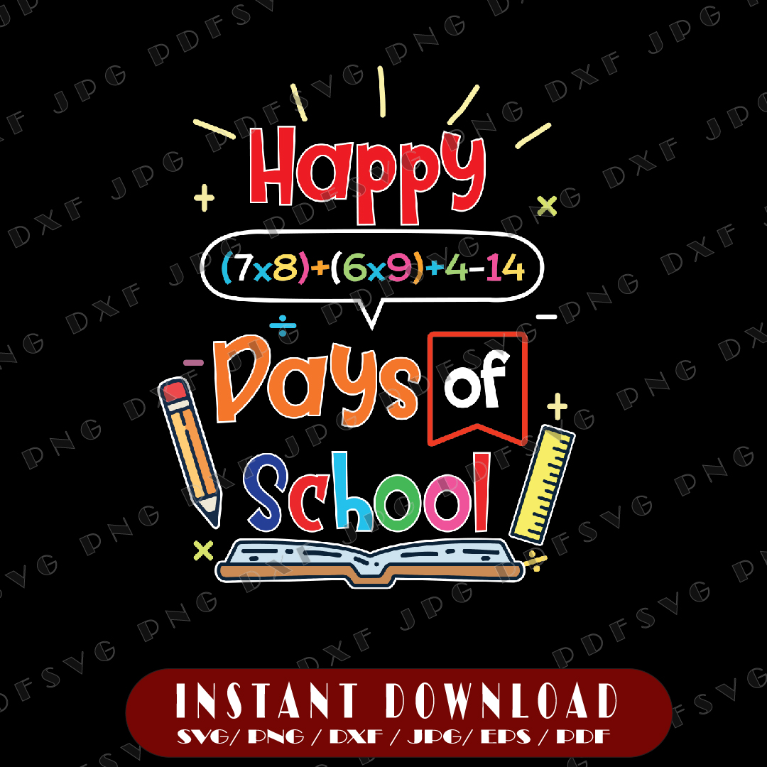 Math Formula 100 Days Of School svg Png Teacher Boy Girl Gif | Inspire ...