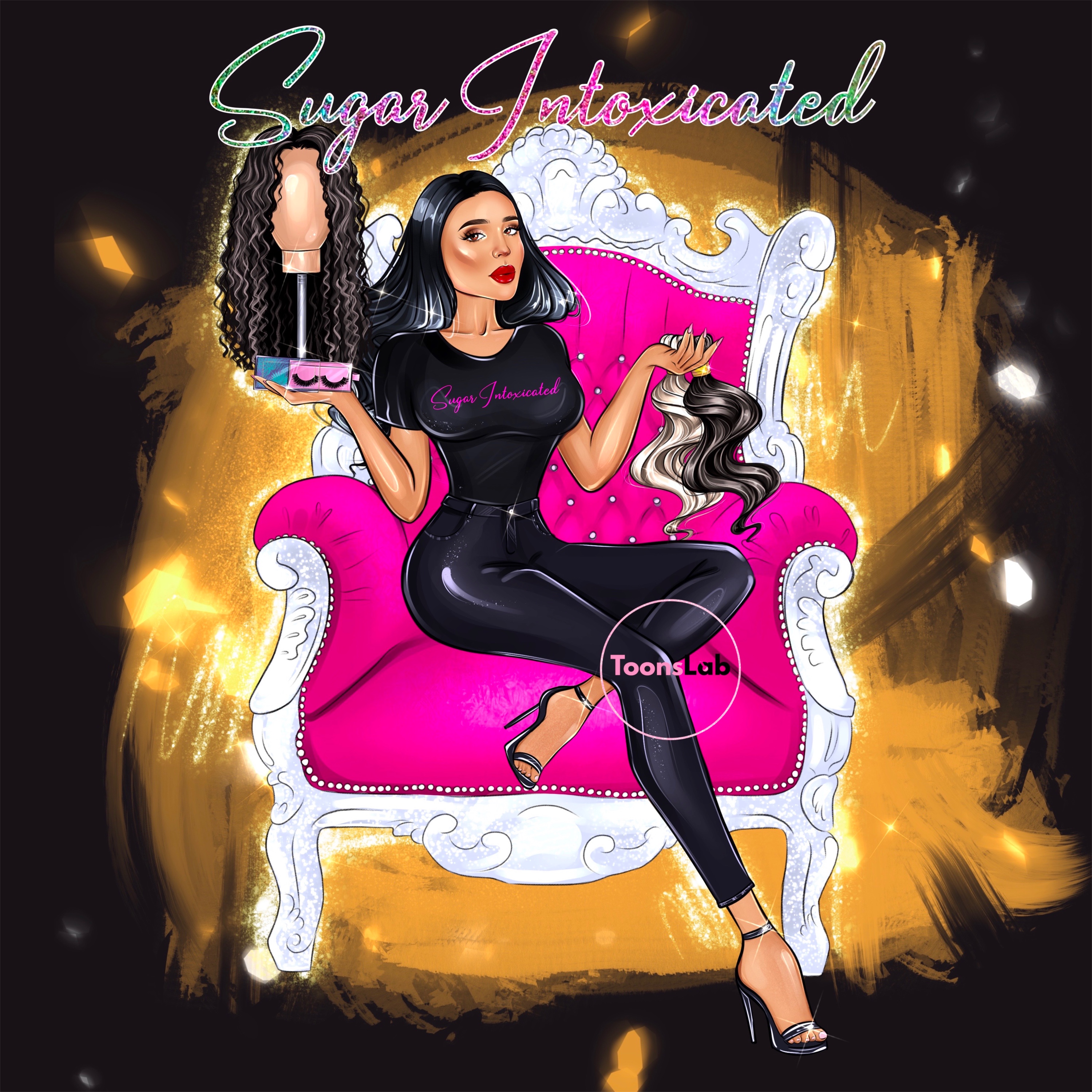 Hair Extensions Logo Design Hair Bundle Logo Wig Maker Logo | Inspire ...