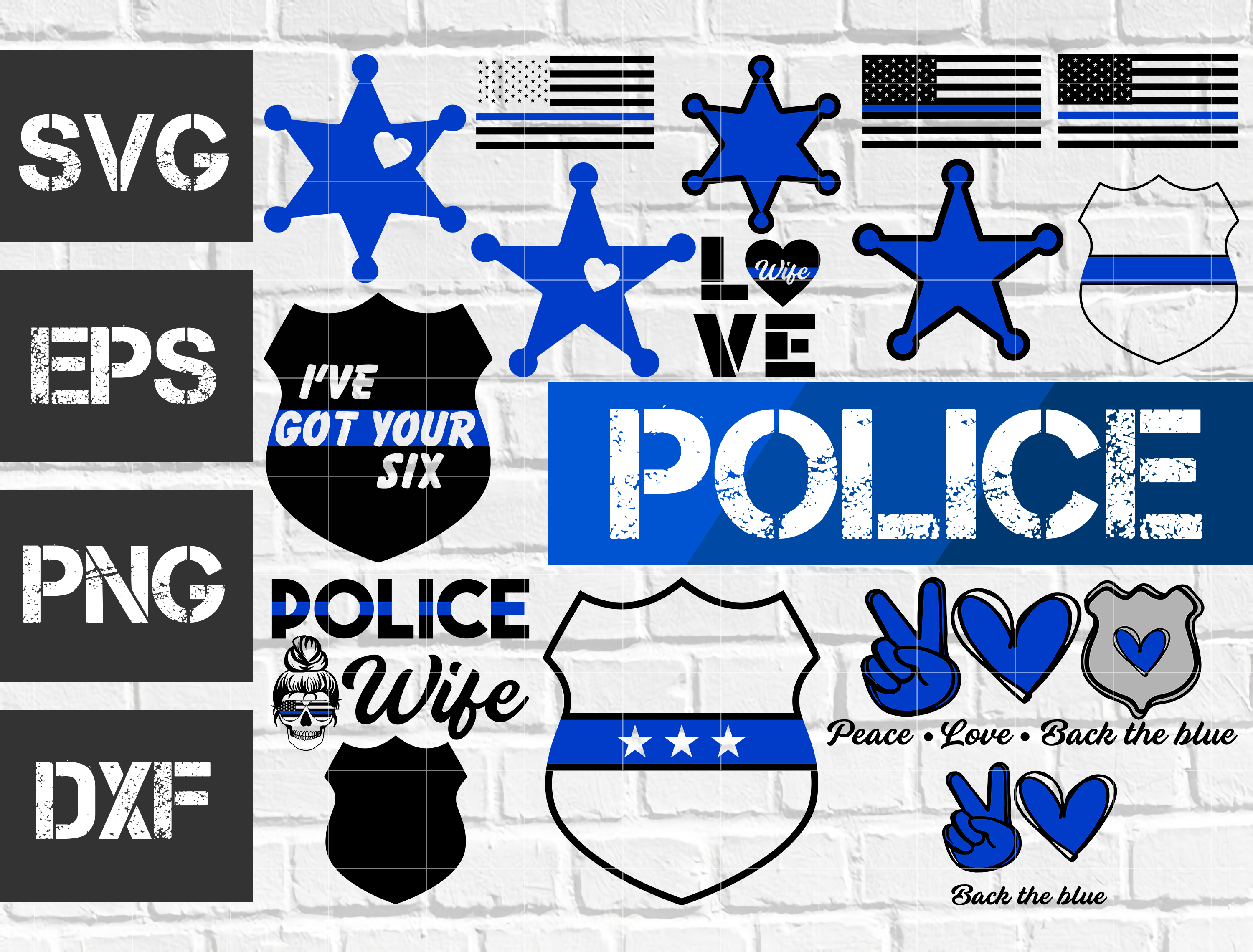 Police SVG bundle , back in blue svg dxf eps png , police f | Inspire ...