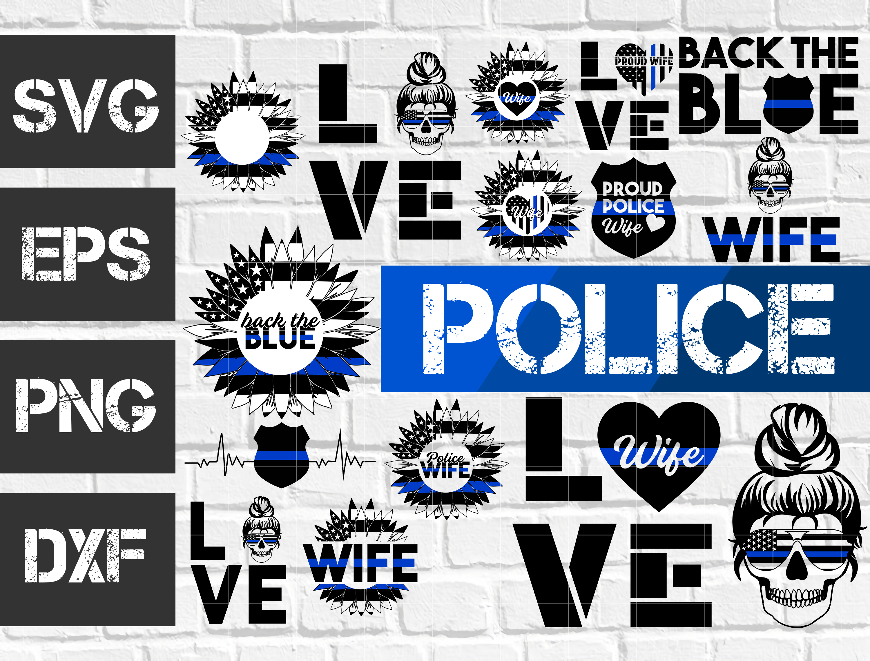 Police SVG bundle , back in blue svg dxf eps png , police f | Inspire ...