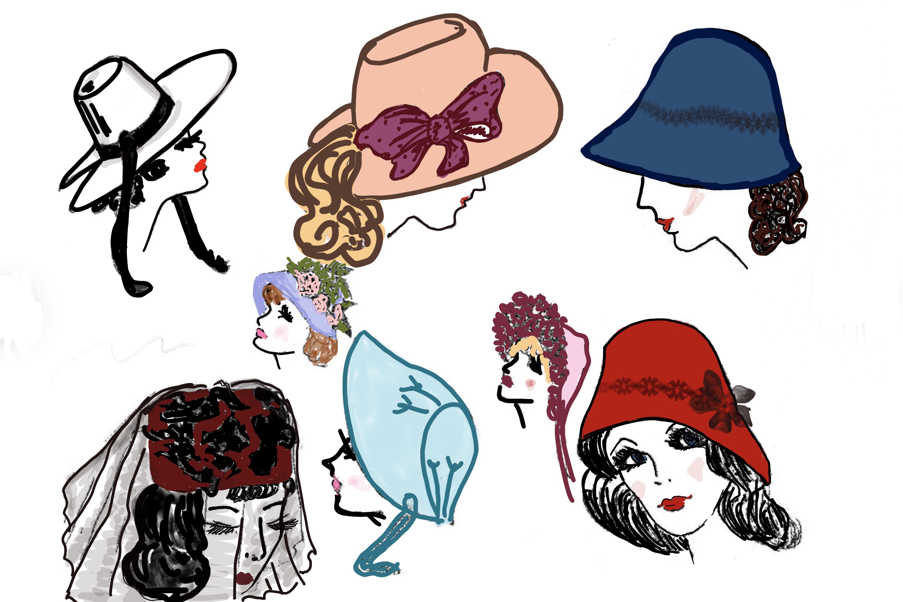 Digital Vintage Hat Patterns for Dolls Size 11 1/2 Inches | Inspire Uplift