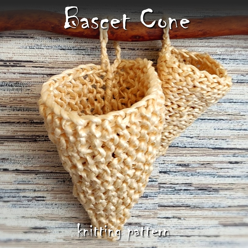 Basket Cone Knitting Pattern, farmhouse knitting decor guide | Inspire ...