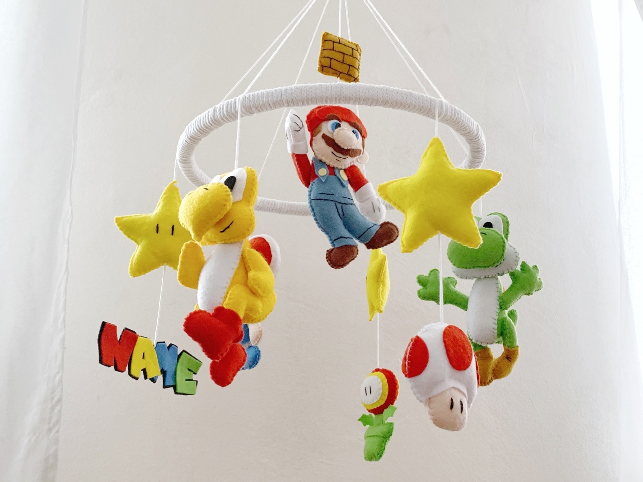 Super Mario baby custom crib mobile nursery Baby boy nursery - Inspire ...