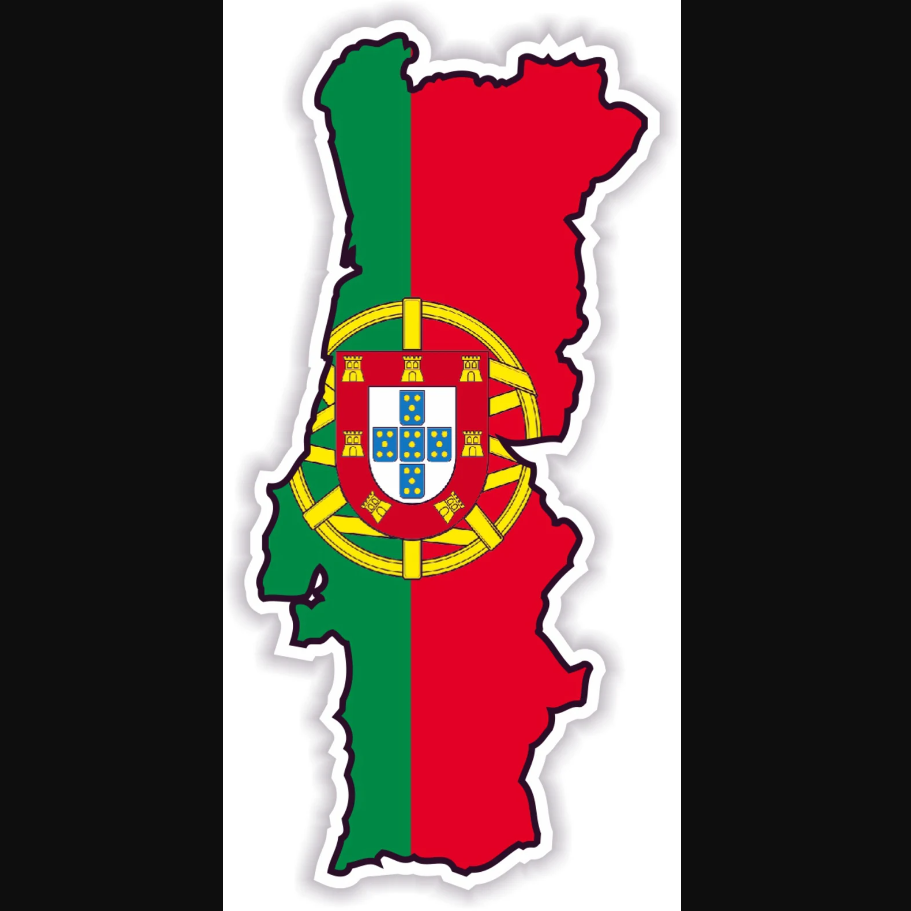Portugal Map Flag Silhouette Sticker for Laptop Book Fridge - Inspire ...