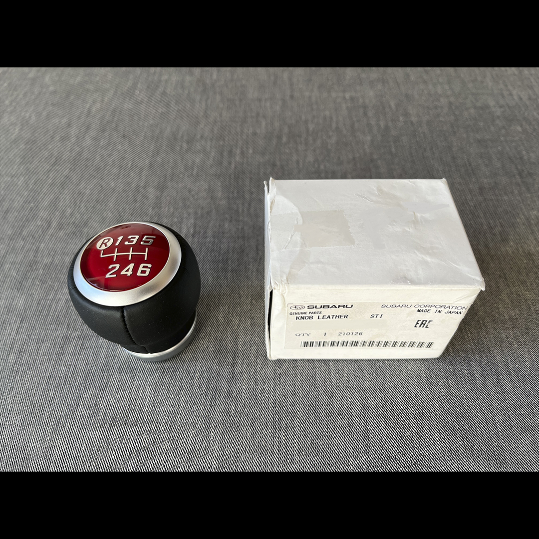 Subaru Red Pattern Black Leather Gear Shift Knob for BRZ tS | Inspire ...