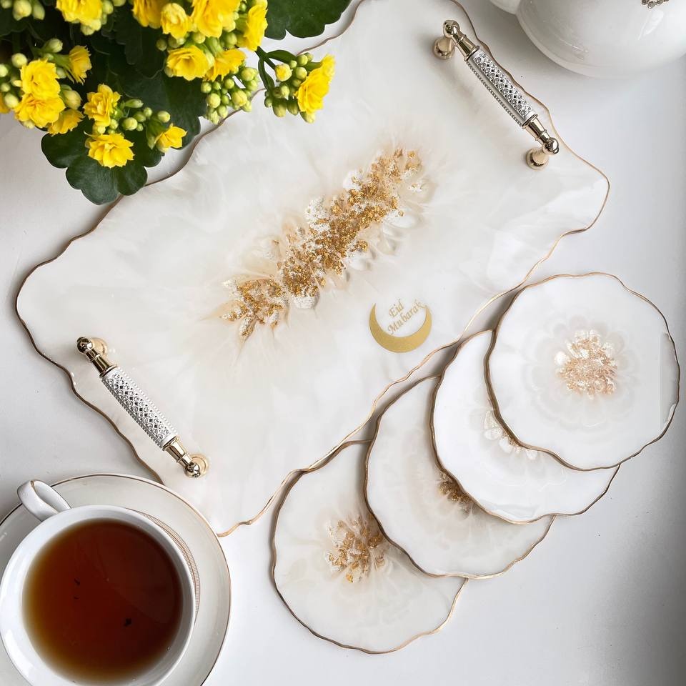 Ramadan table decor resin tray Muslim gifts Ramadan gift | Inspire Uplift