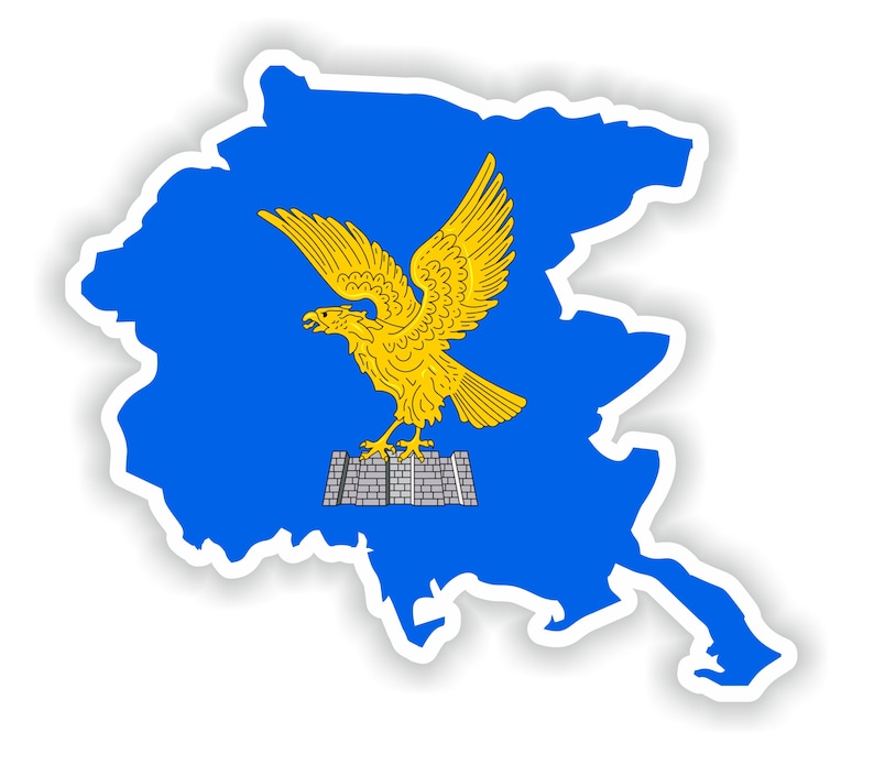 Friuli Venezia Giulia Italy map Sticker Flag for Laptop Book - Inspire ...