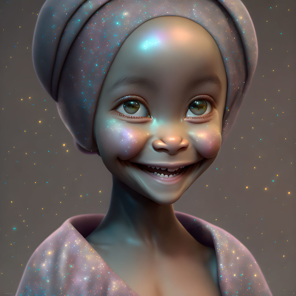 Happy little alien girl | Inspire Uplift