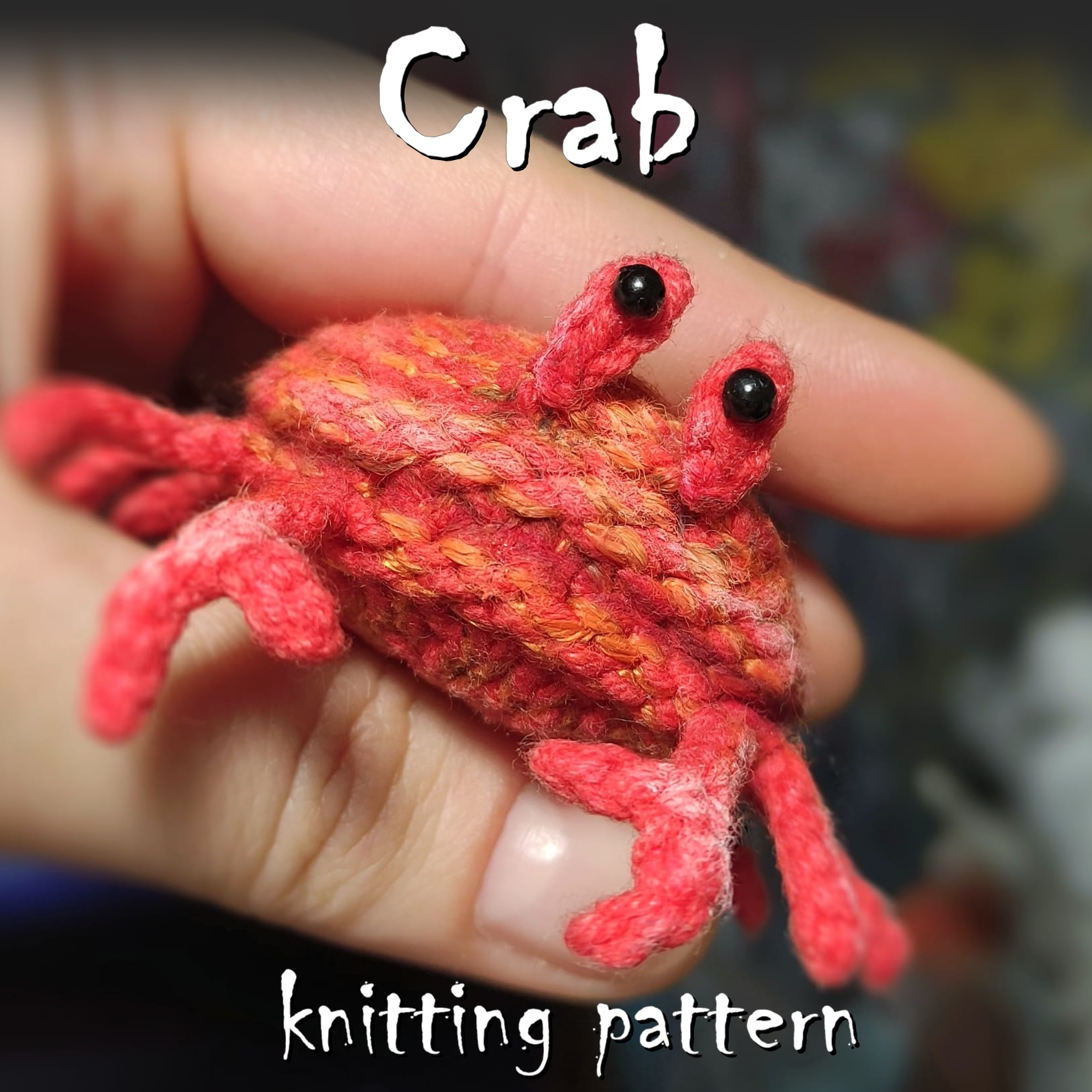 Crab toy knitting pattern, cute amigurumi toy, knitted crab - Inspire ...
