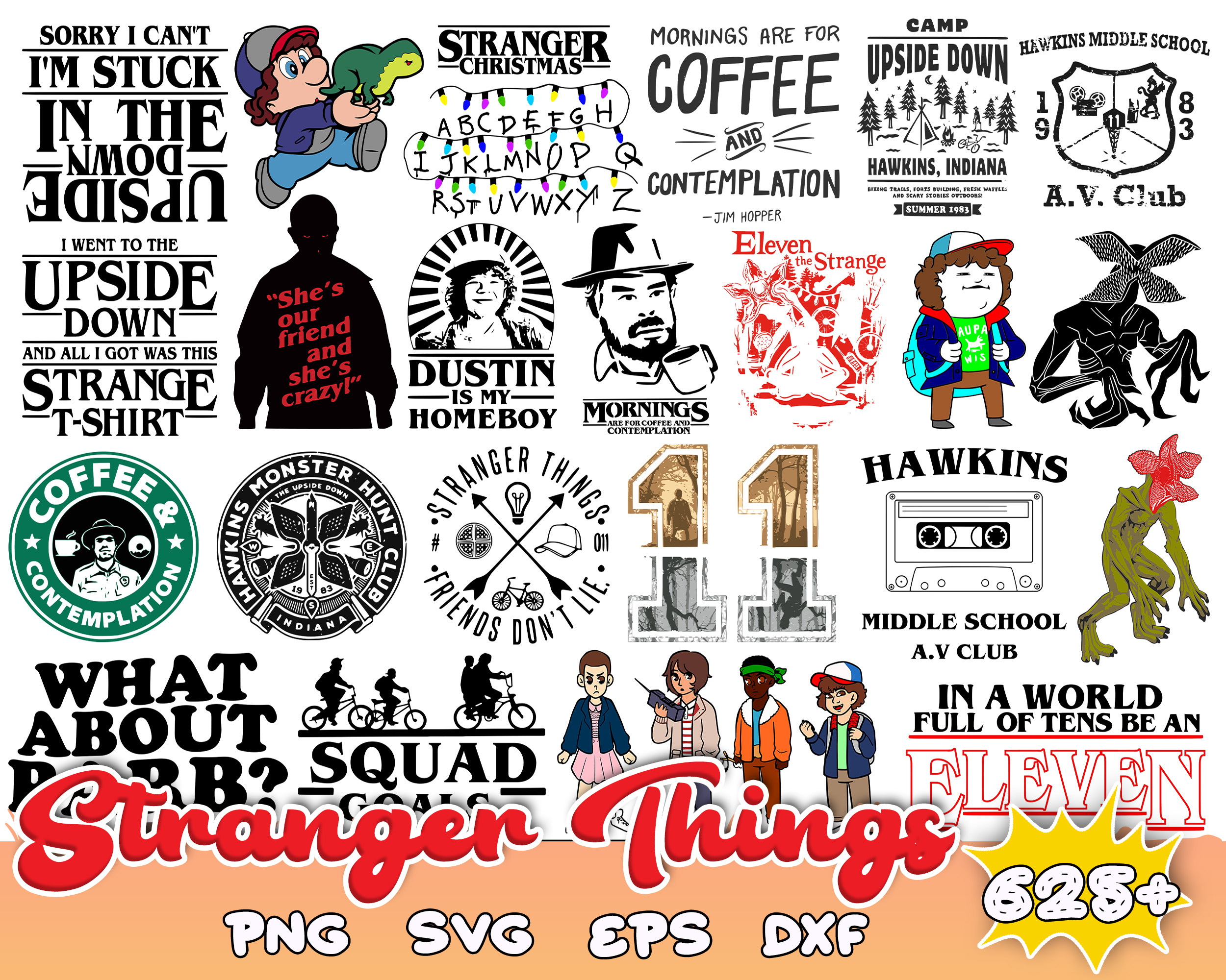 625 Stranger Things Svg, Stranger Things Bundle Svg, Strange - Inspire ...