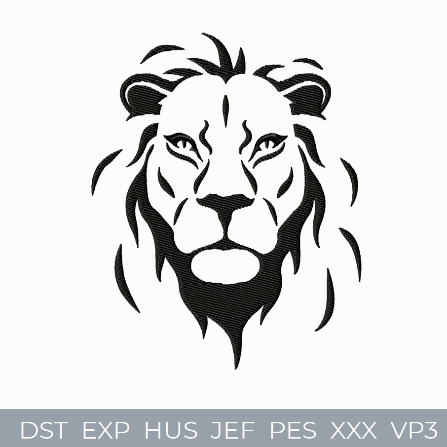Lion, Embroidery design, Embroidery file, Pes embroidery des | Inspire ...
