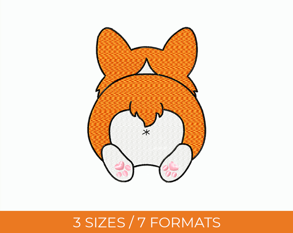 Corgi, Embroidery design, Embroidery file, Pes embroidery de | Inspire ...