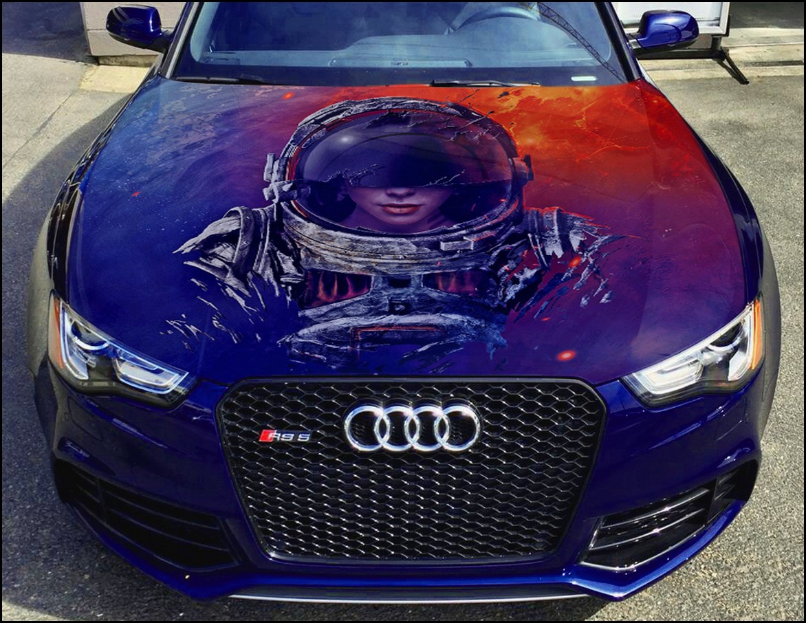 Vinyl Car Hood Wrap Full Color Graphics Decal Astronaut Sti | Inspire ...