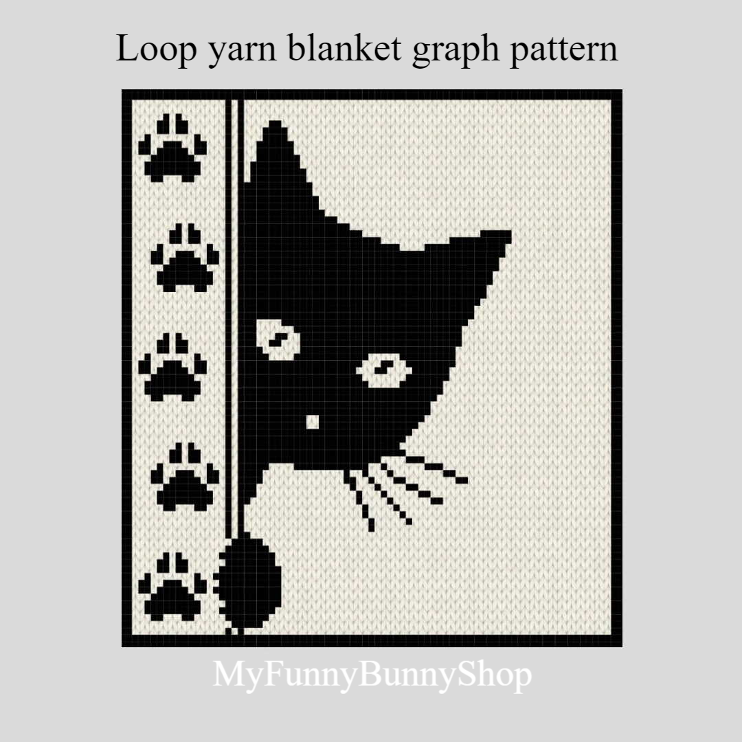 Loop yarn Black cat blanket pattern - Inspire Uplift