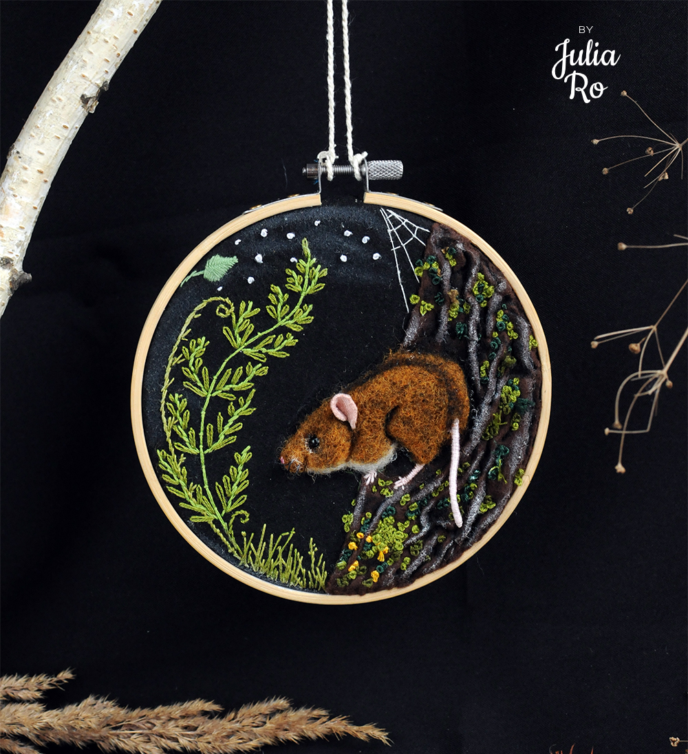 Embroidery wall decor, wool art embroidery - Inspire Uplift