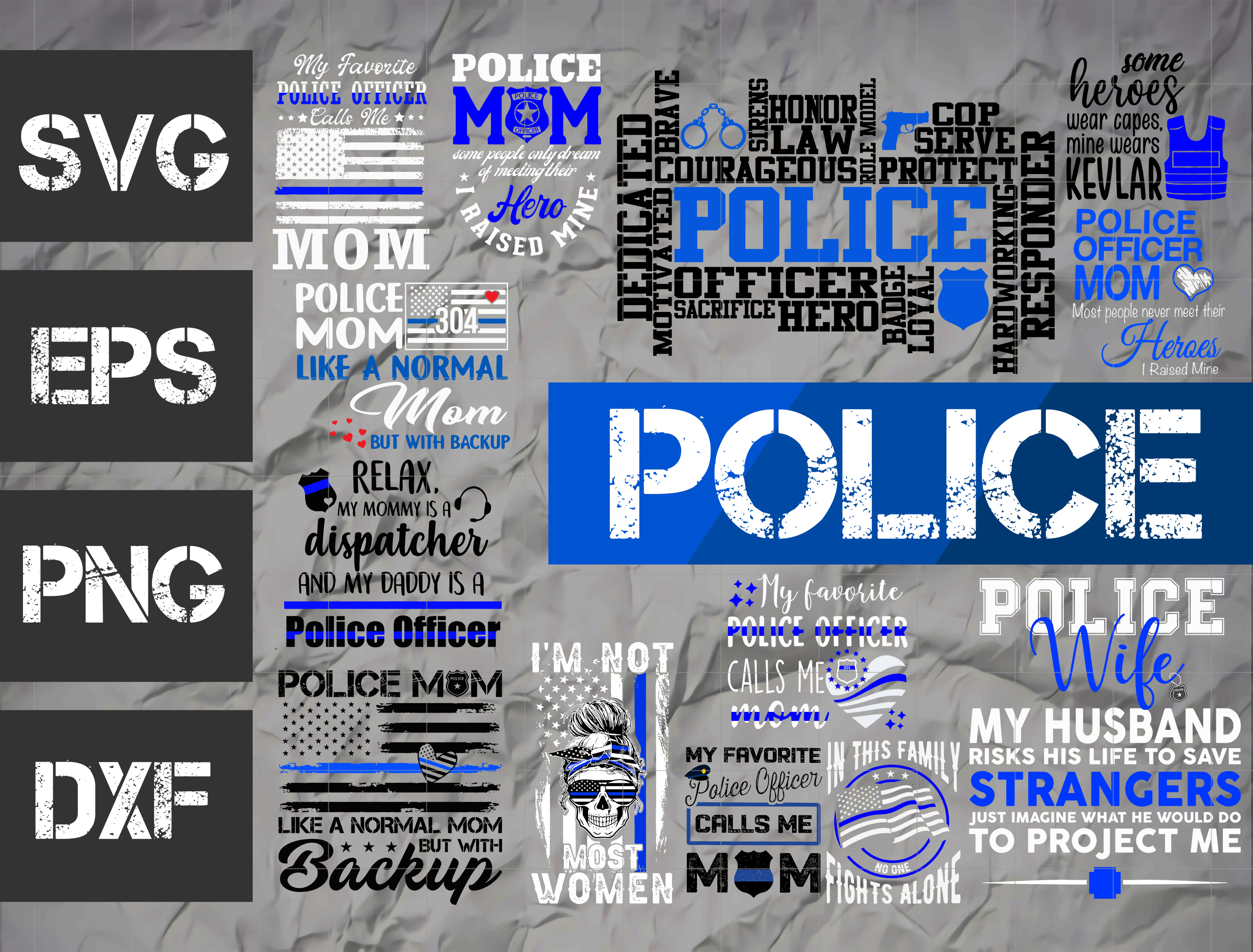 Police SVG bundle , back in blue svg dxf eps png , police f | Inspire ...