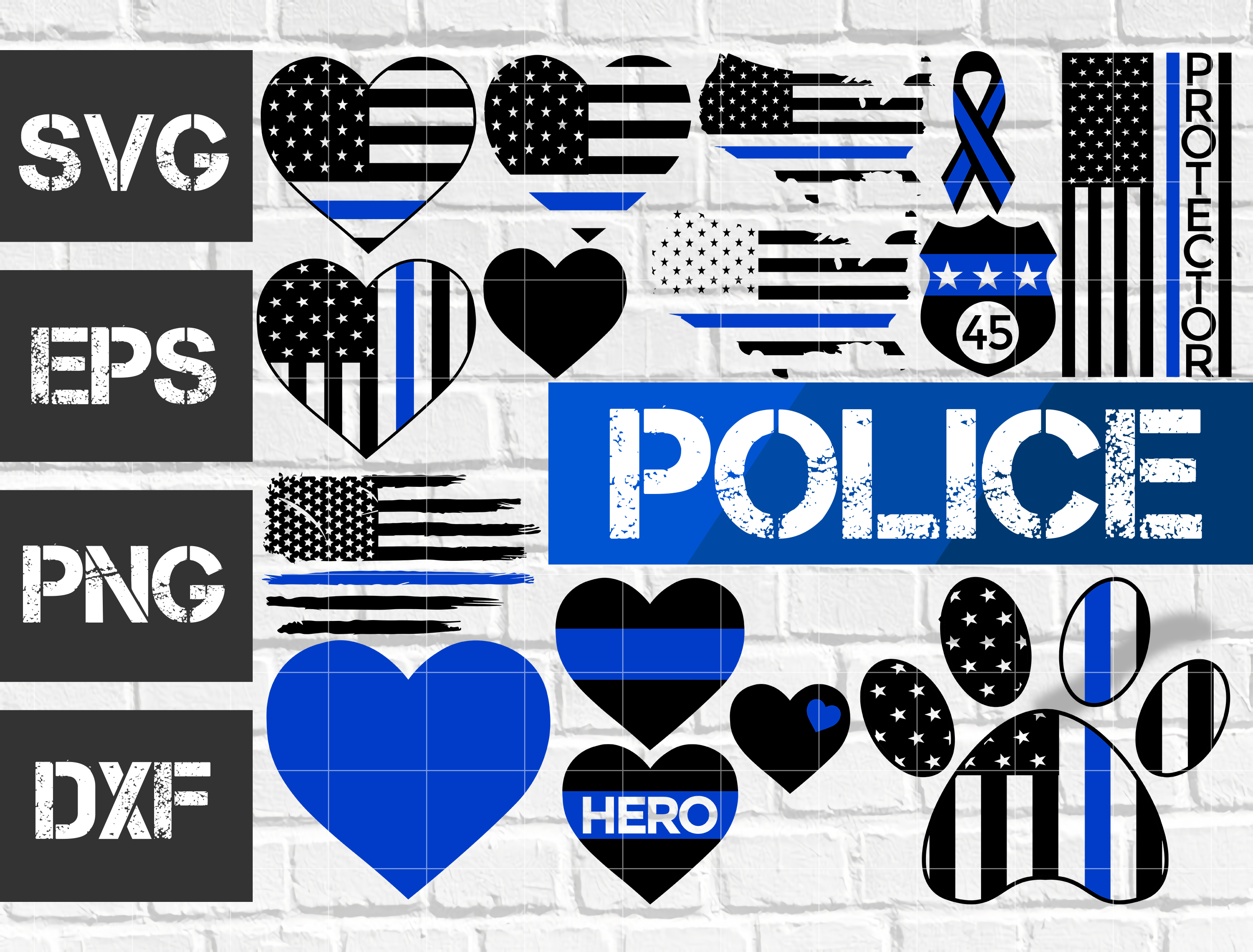 Police SVG bundle , back in blue svg dxf eps png , police f - Inspire ...