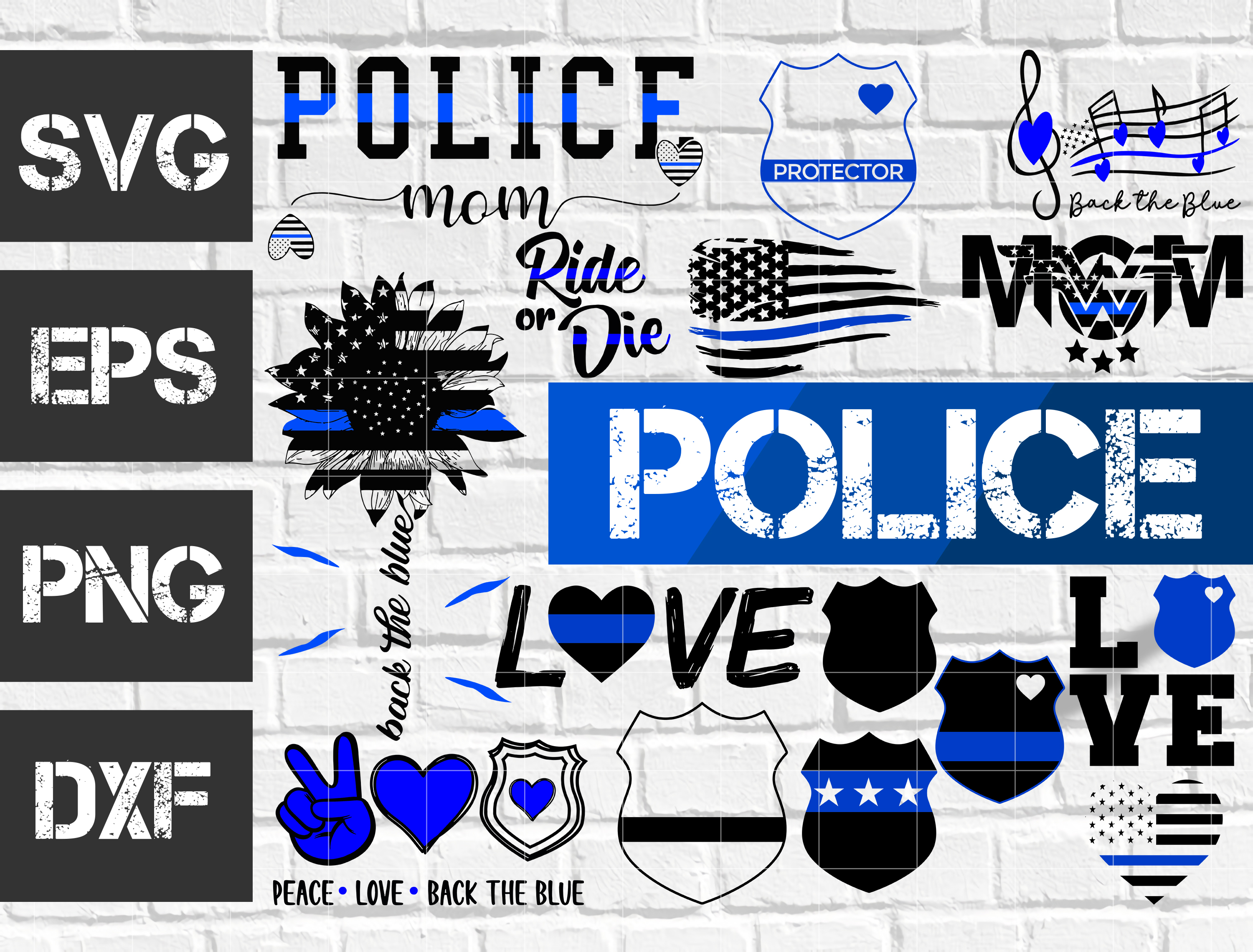 Police SVG bundle , back in blue svg dxf eps png , police f - Inspire ...