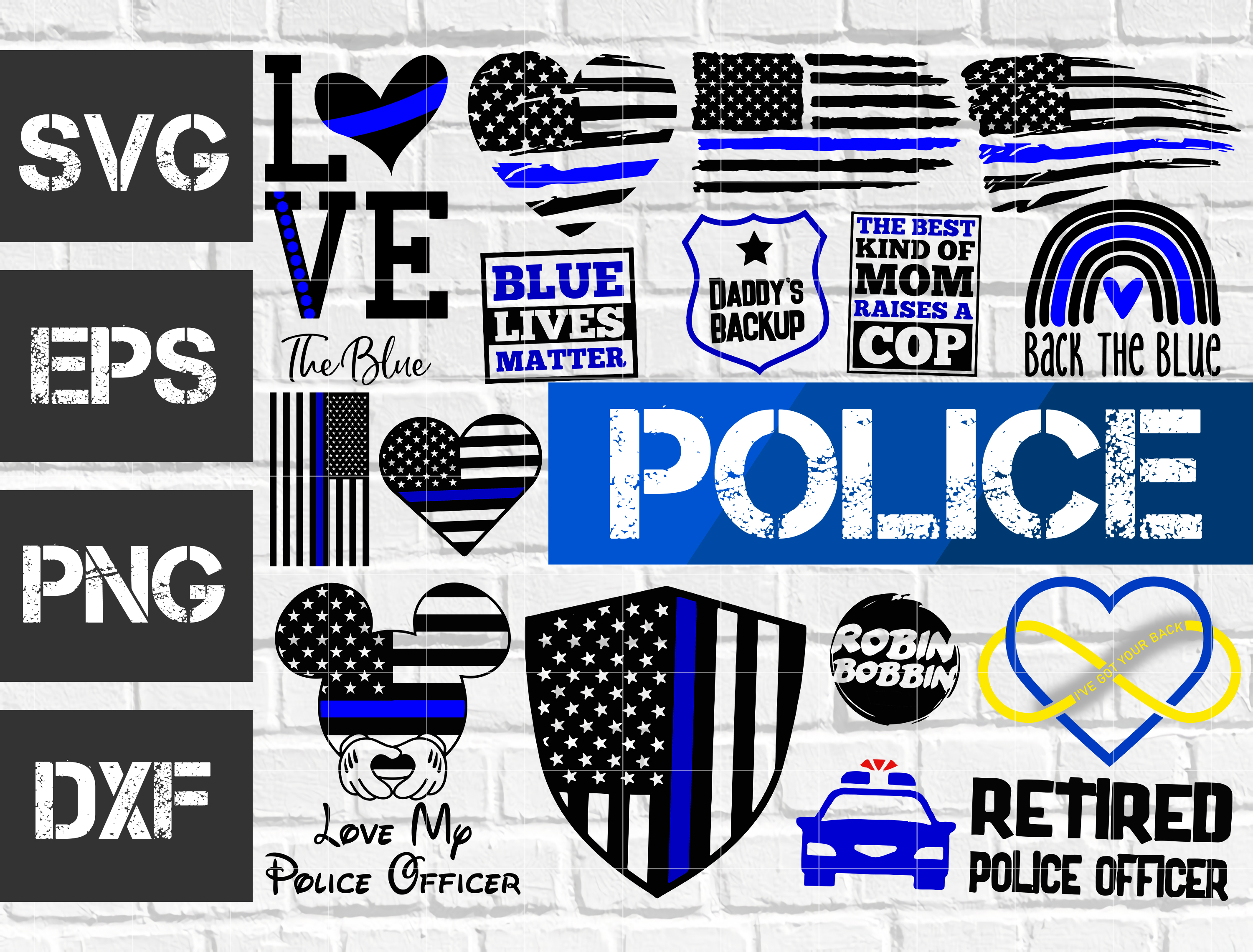 Police SVG bundle , back in blue svg dxf eps png , police f - Inspire ...